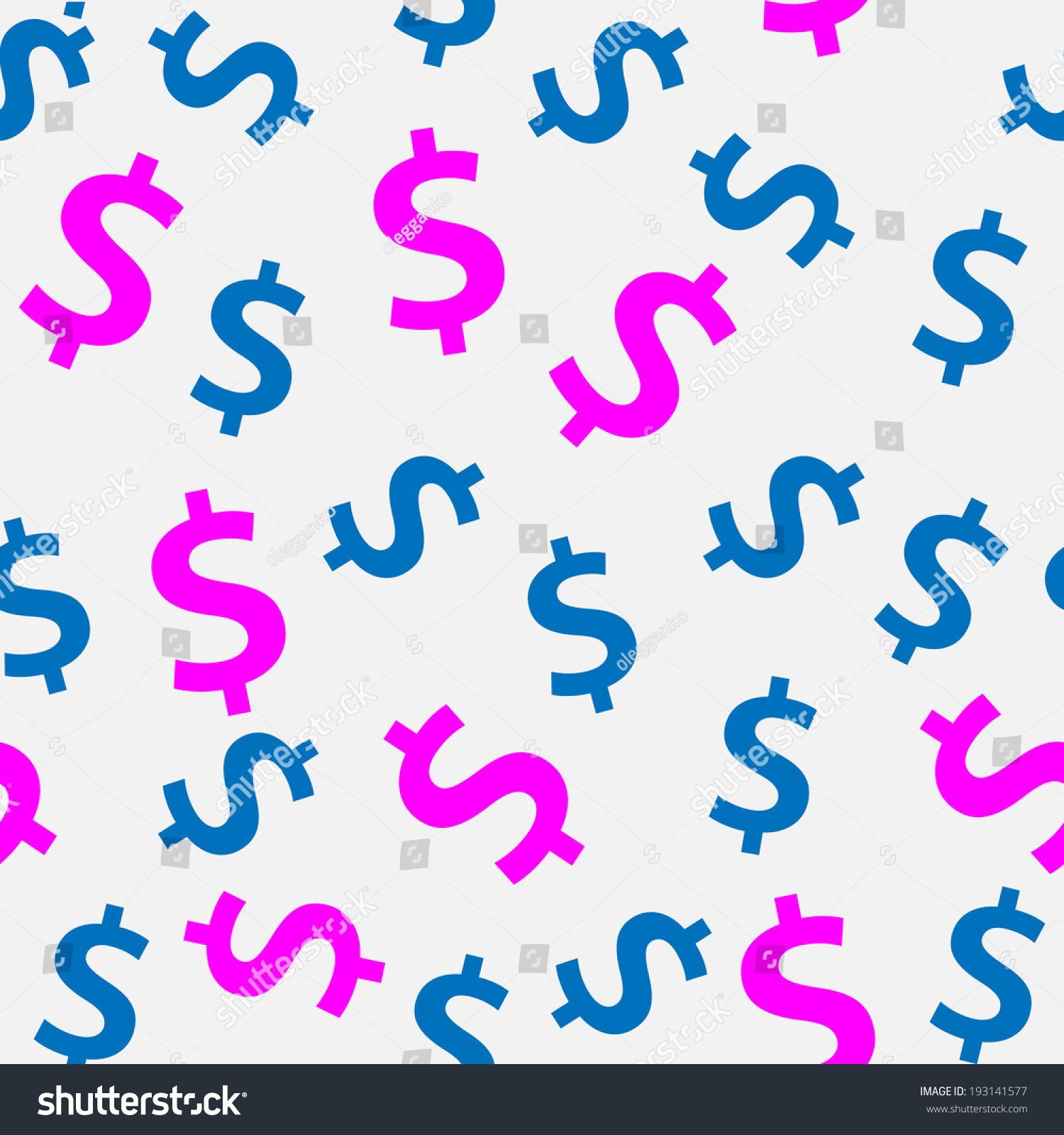 Money Sign Seamless Pattern Background Vector Stock Vector (Royalty ...