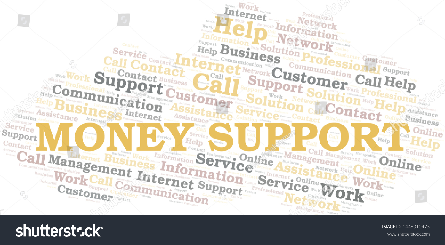 Money Support Word Cloud Vector Made Stock Vector (Royalty Free ...