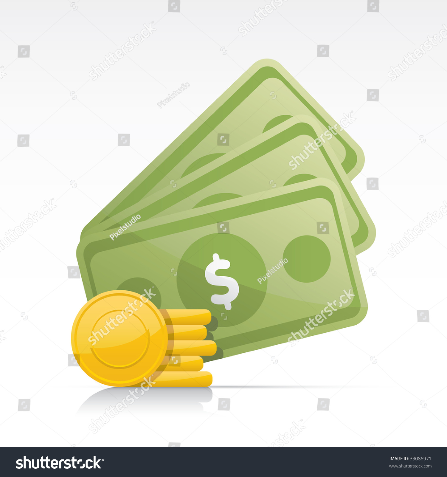 Money Vector Adobe Illustrator Eps Multiple: vector de stock (libre de ...