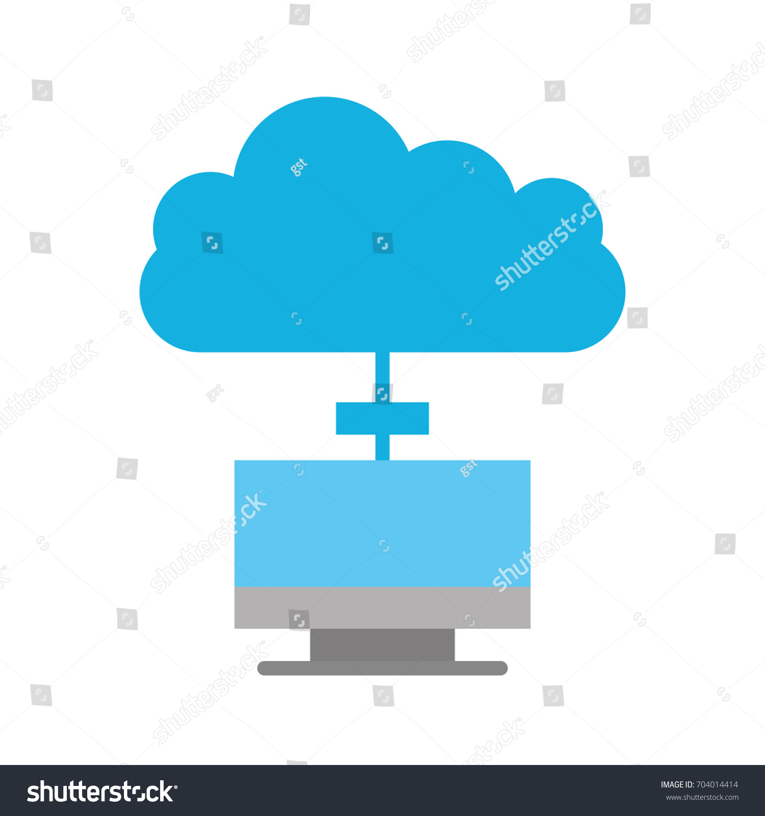Monitor Computer Cloud Computing Stock Vector (Royalty Free) 704014414