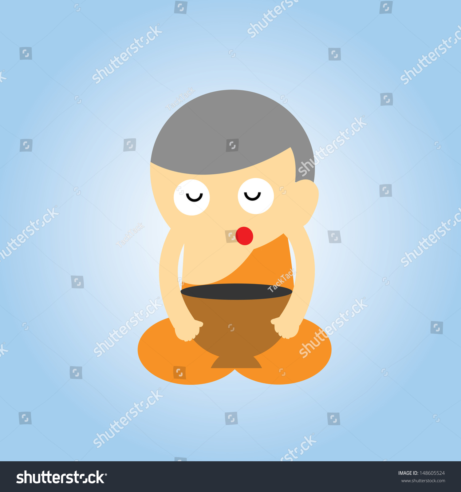 Monk Vector Cartoon Style Use Stock Vector (Royalty Free) 148605524