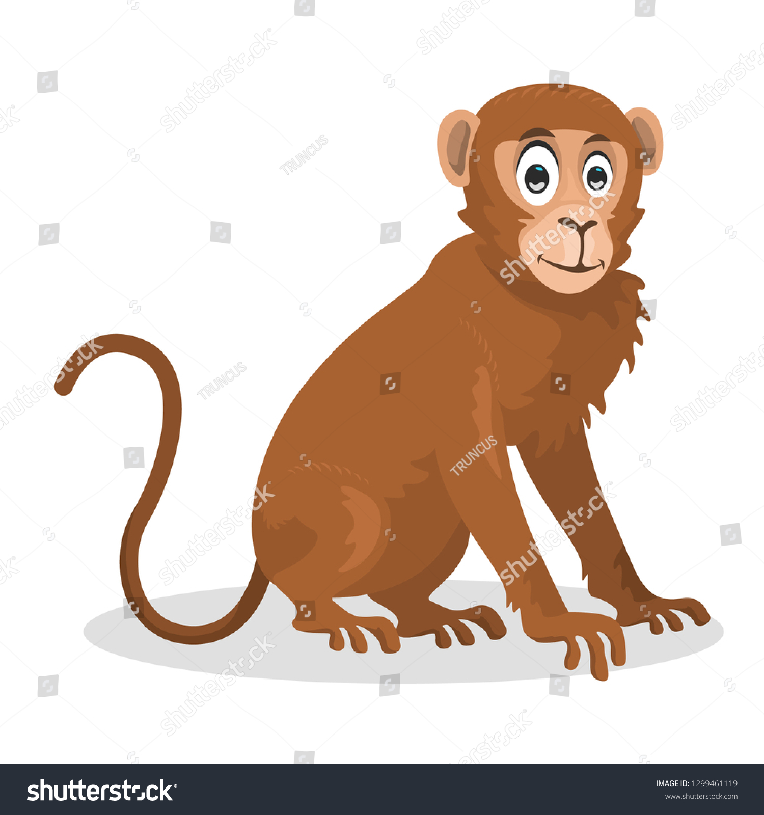 Monkey Cartoon Vector Illustration Stock Vector (Royalty Free) 1299461119