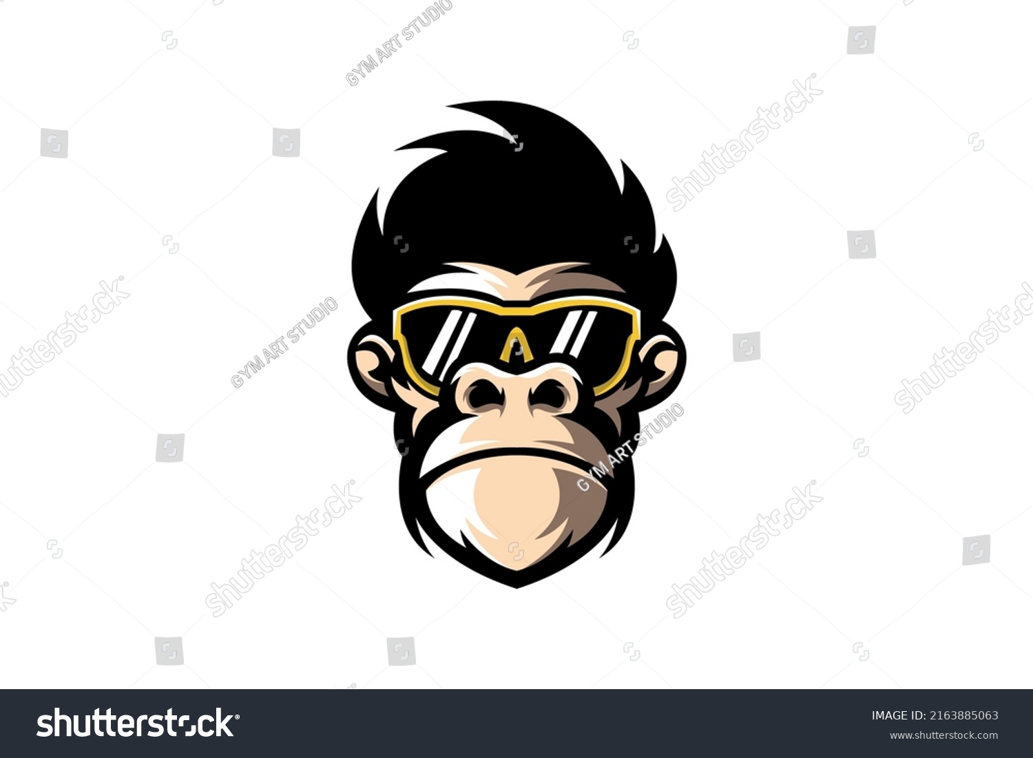Monkey Character Illustration Vector Drawing Stock Vector (Royalty Free ...