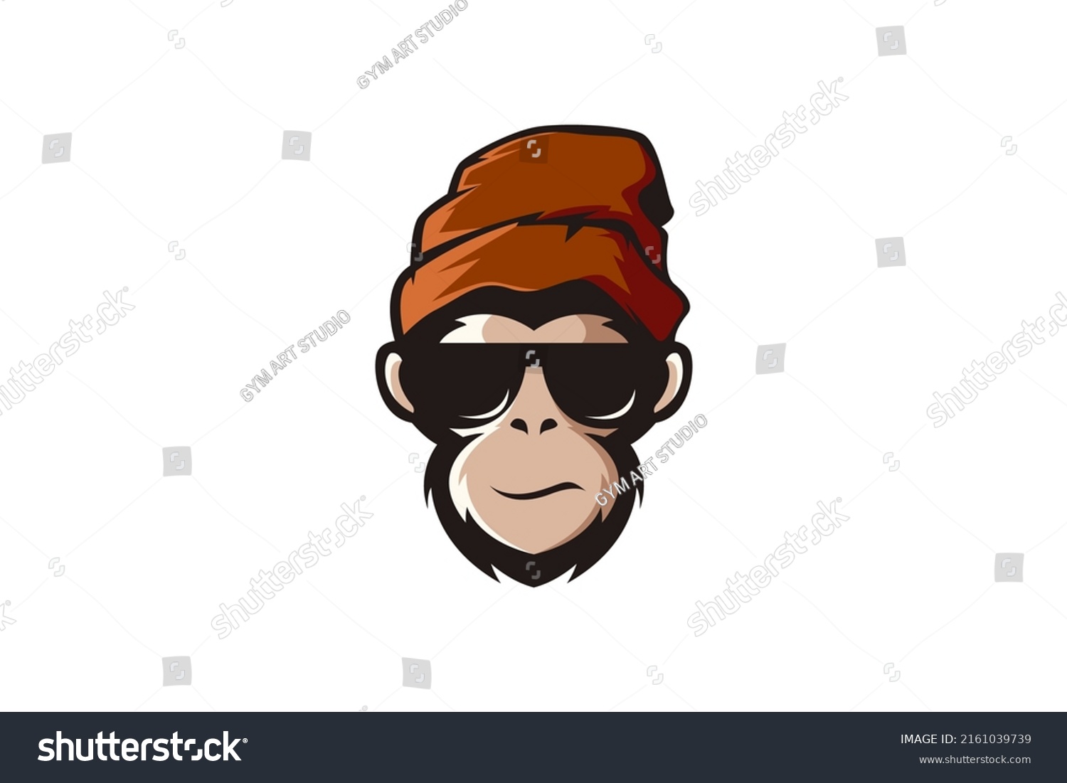 Monkey Character Mascot Vector Drawing Stock Vector (Royalty Free ...