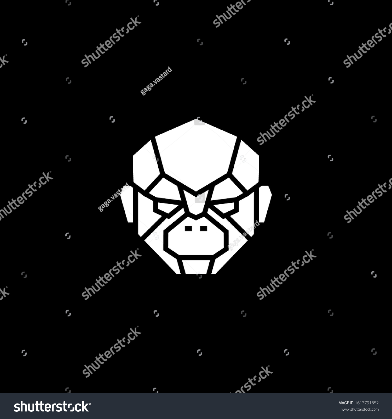 Monkey Chimp Face Head Robot Cyborg Stock Vector (Royalty Free ...