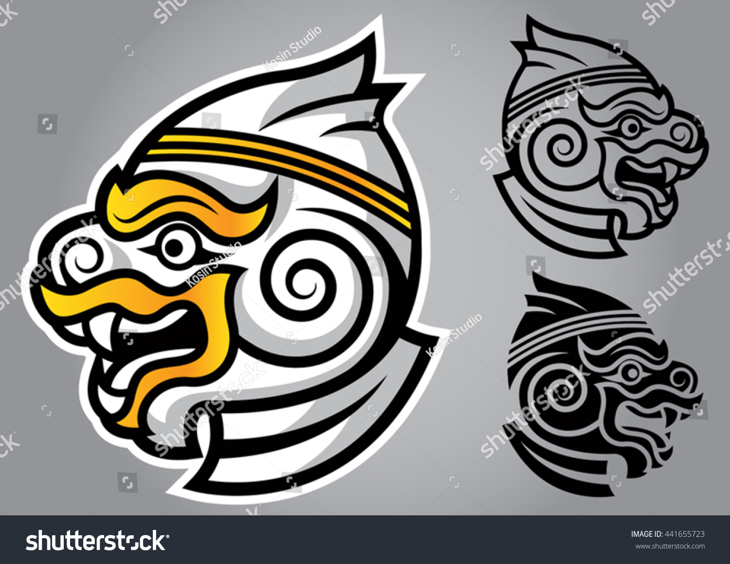 Monkey Head Logo Vector Emblem Illustration: vetor stock (livre de ...