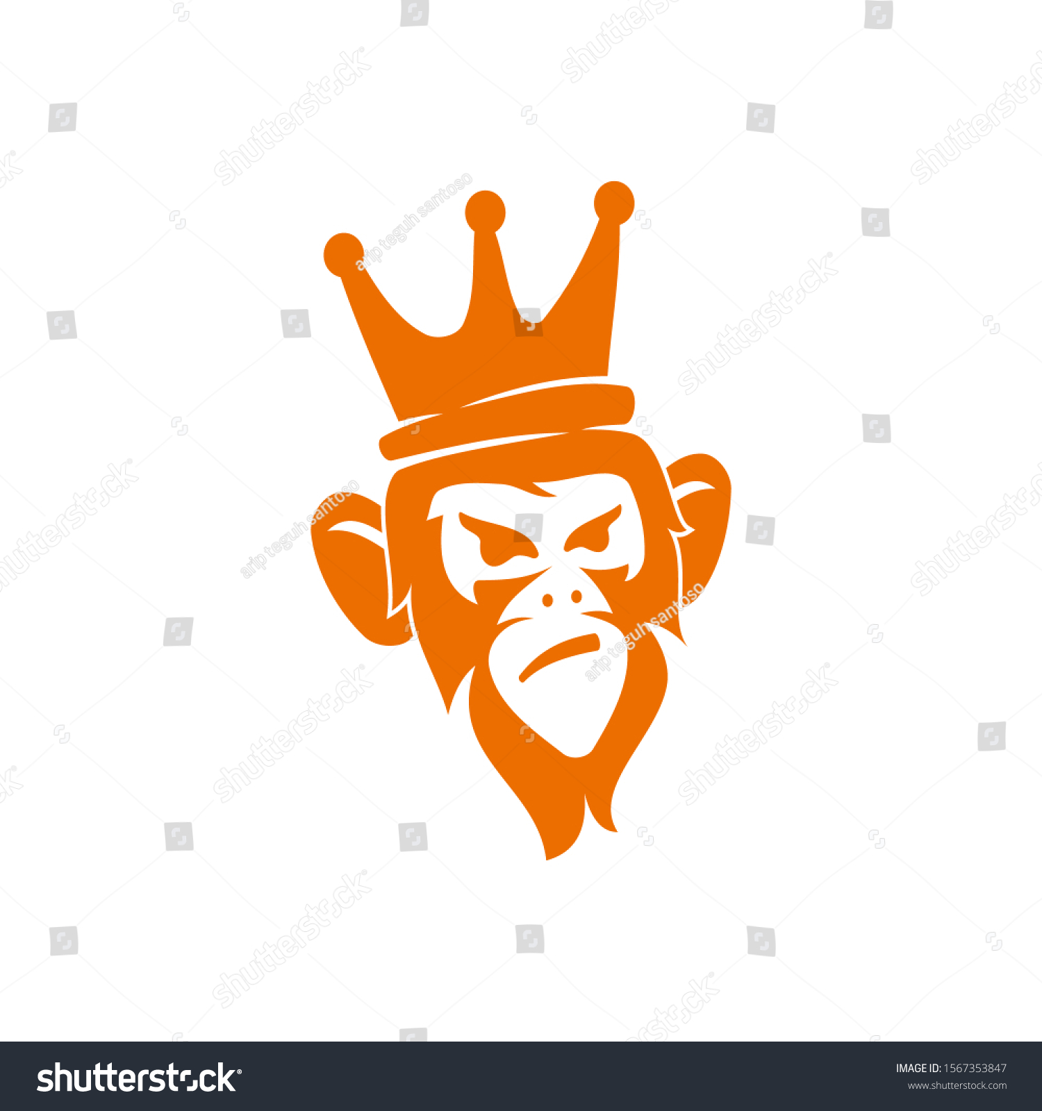 Monkey King Logo Design Template Vector: เวกเตอร์สต็อก (ปลอดค่า ...