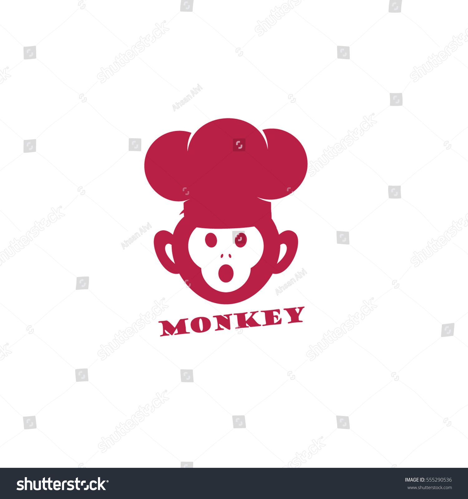 Monkey Logo Monkey Chef Vector Design Stock Vector (Royalty Free ...