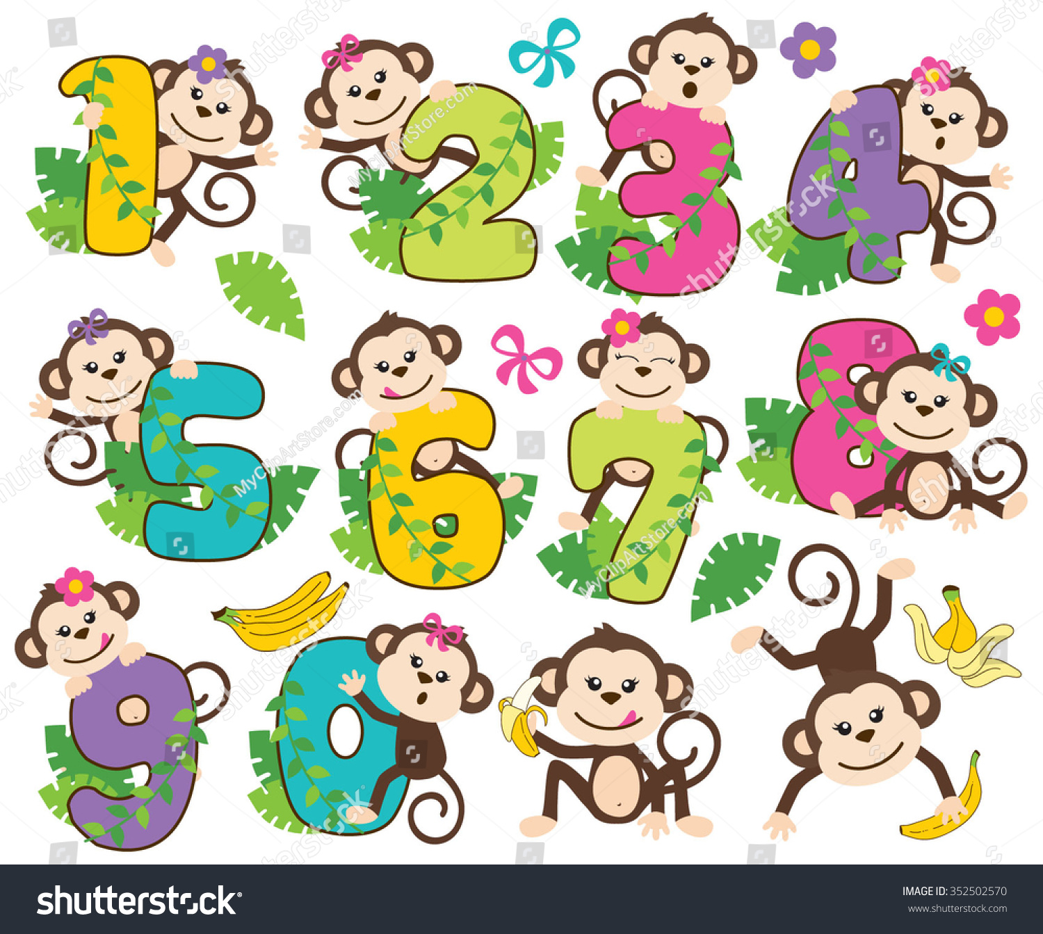3.878 imagens de Monkey number Imagens, fotos stock e vetores ...