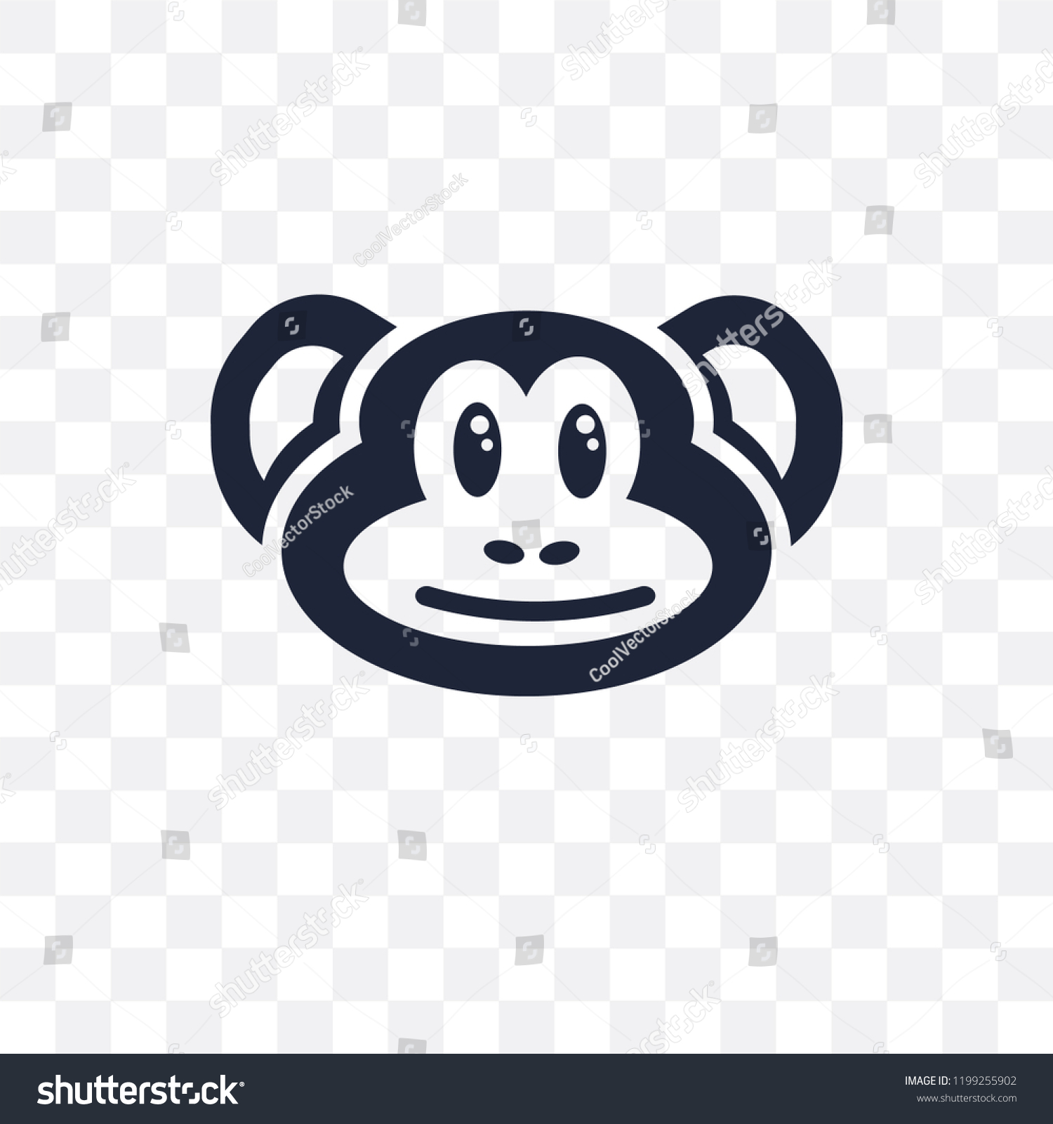 Monkey Transparent Icon Monkey Symbol Design Stock Vector (Royalty Free ...