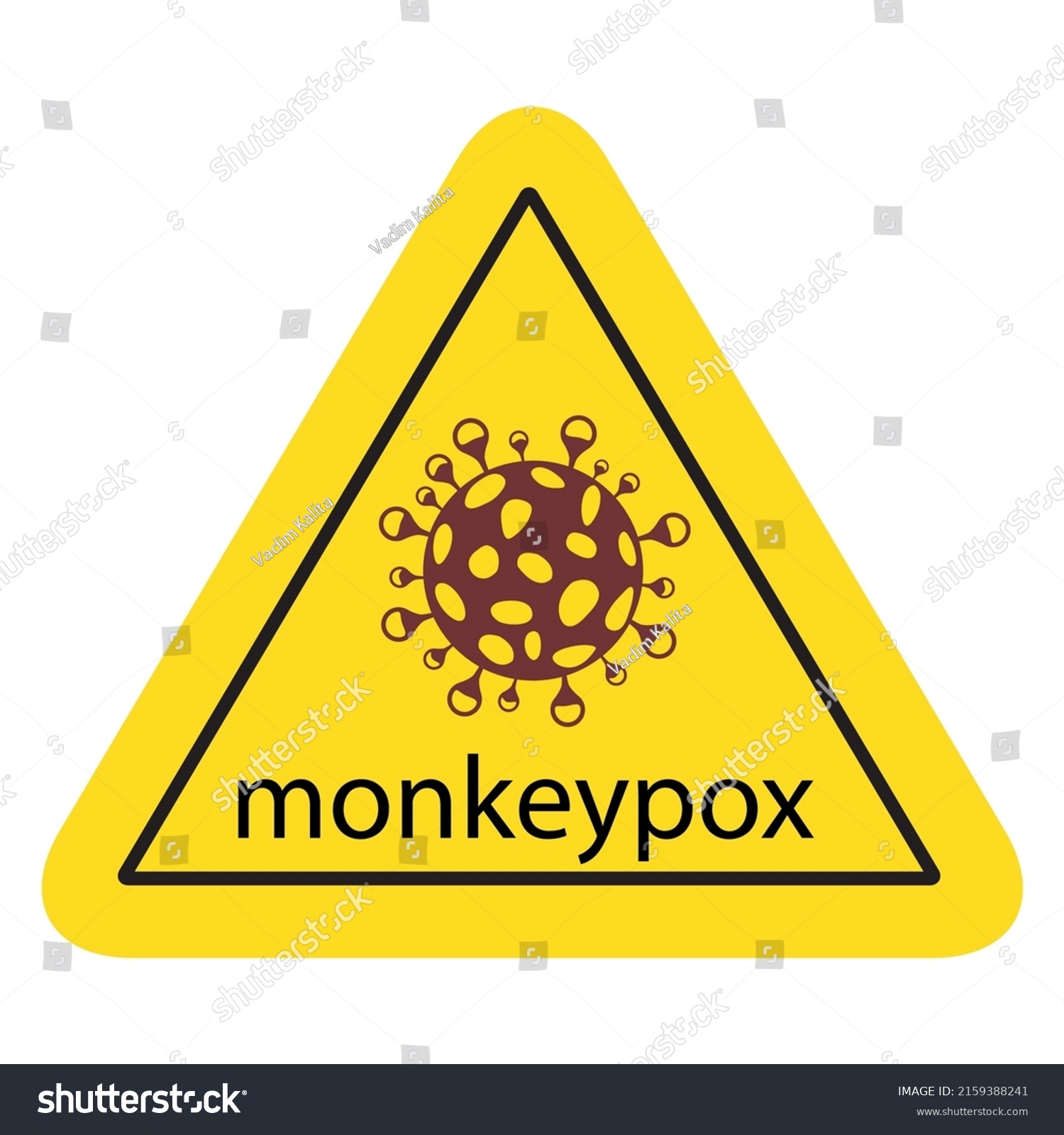 Monkeypox Warning Attention Monkeypox Vector Stock Vector (Royalty Free ...