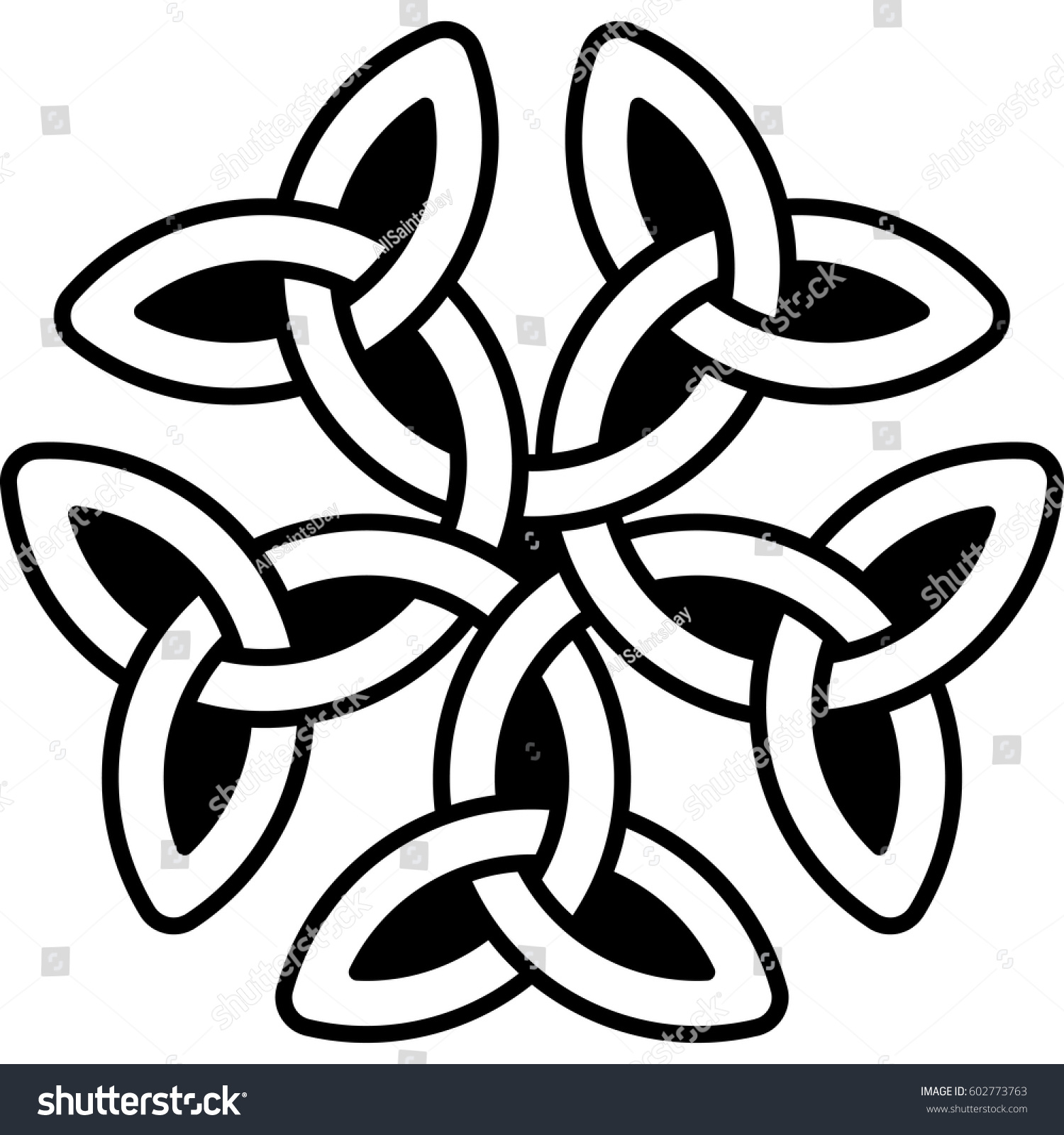 Monochrome Celtic Pattern Infinity Symbol Pattern 스톡 벡터(로열티 프리 ...