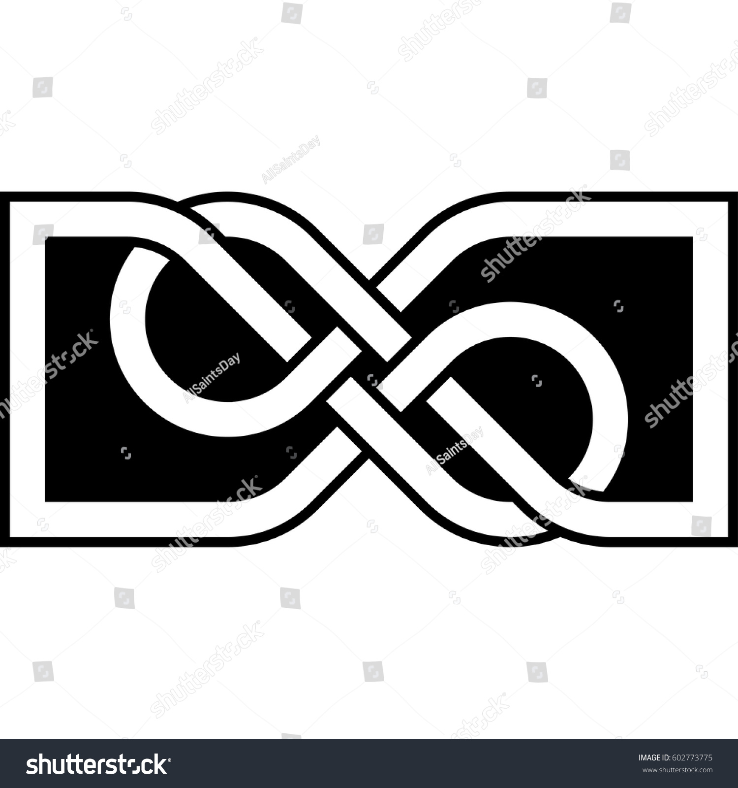 Monochrome Celtic Pattern Infinity Symbol Pattern Stock Vector (Royalty ...