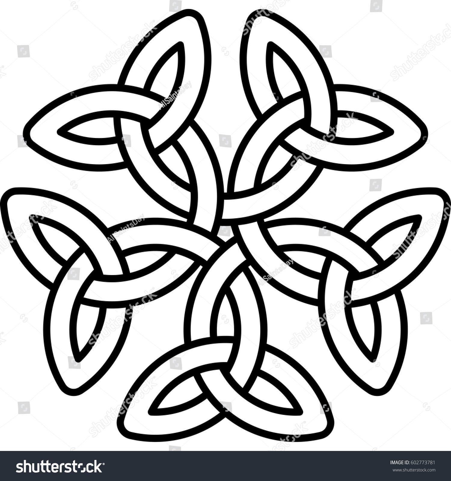 Monochrome Celtic Pattern Infinity Symbol Pattern: เวกเตอร์สต็อก (ปลอด ...