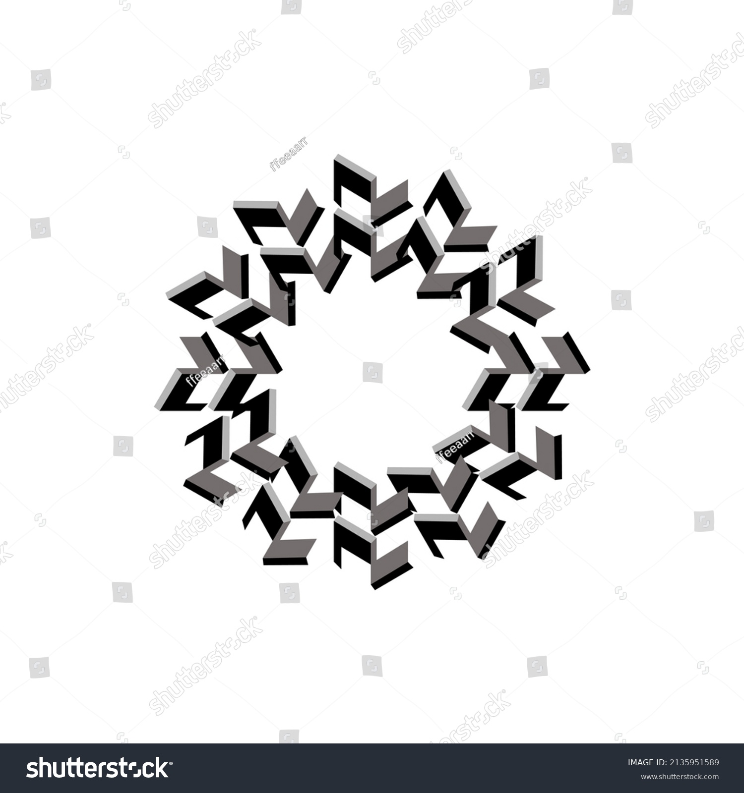 Monochrome Dimension Flat Startup Modern Logo Stock Vector (Royalty ...