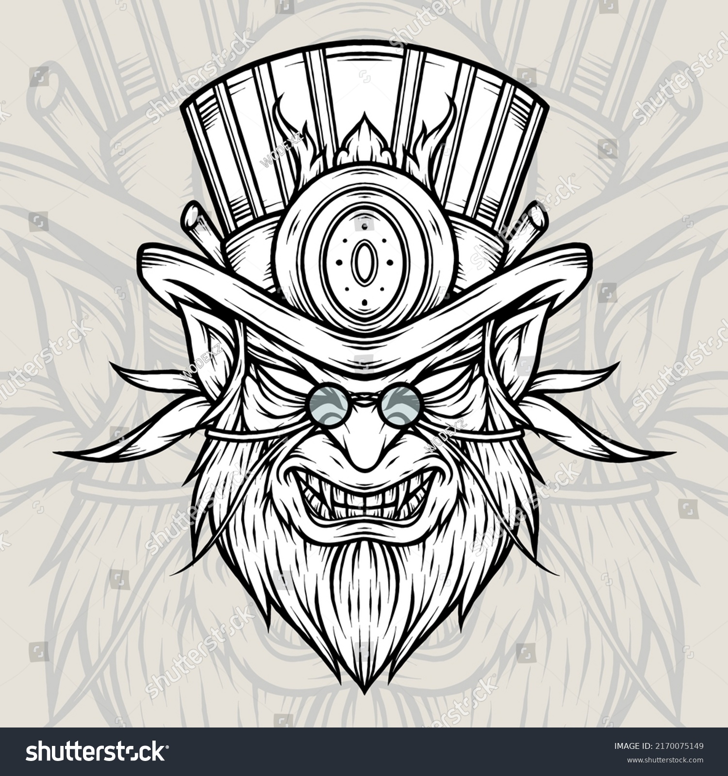 Monochrome Old Mafia Premium Vector Stock Vector (Royalty Free ...