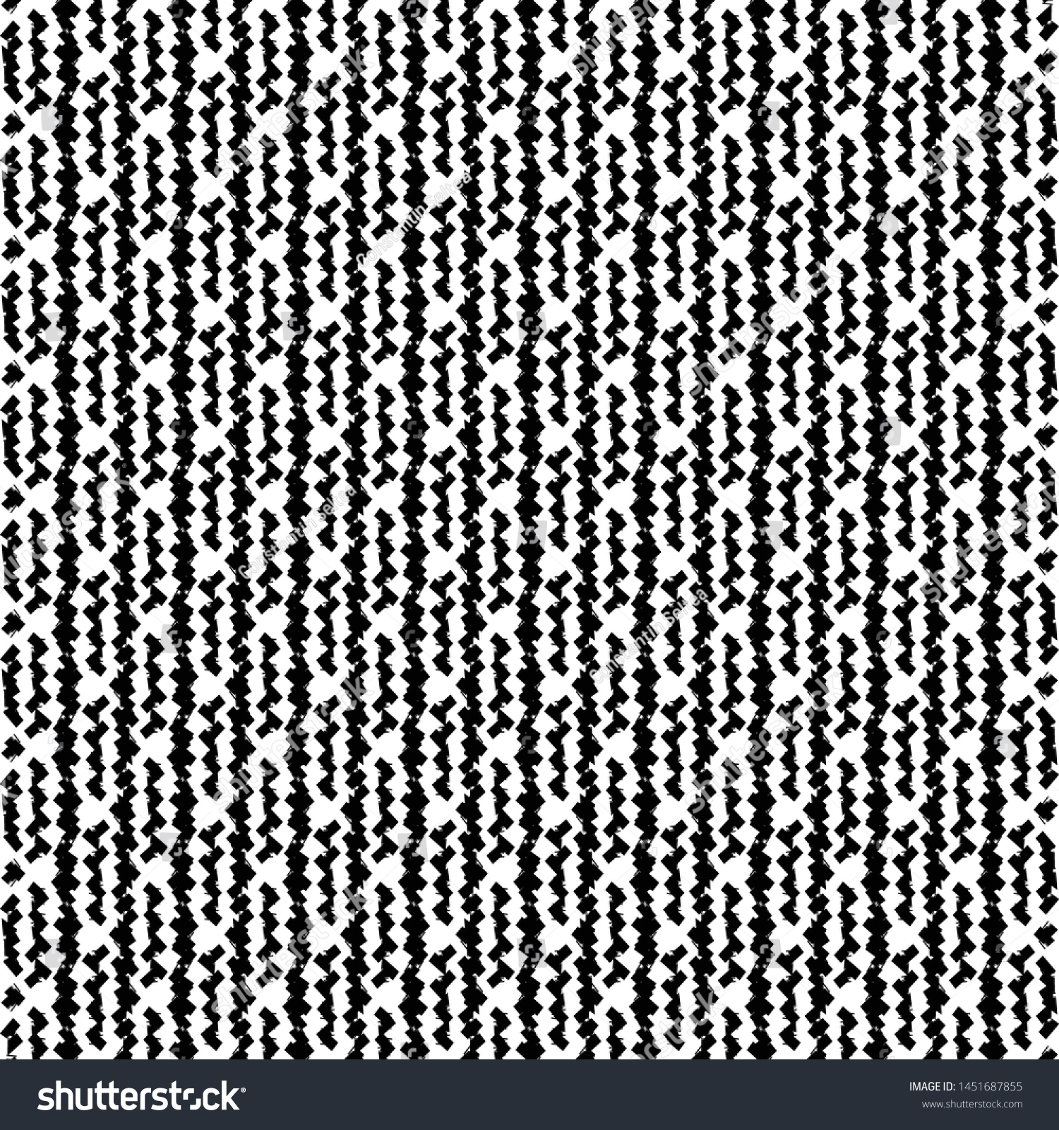 Monochrome Pattern Rough Continuous Interrupted Stripes Stock Vector ...