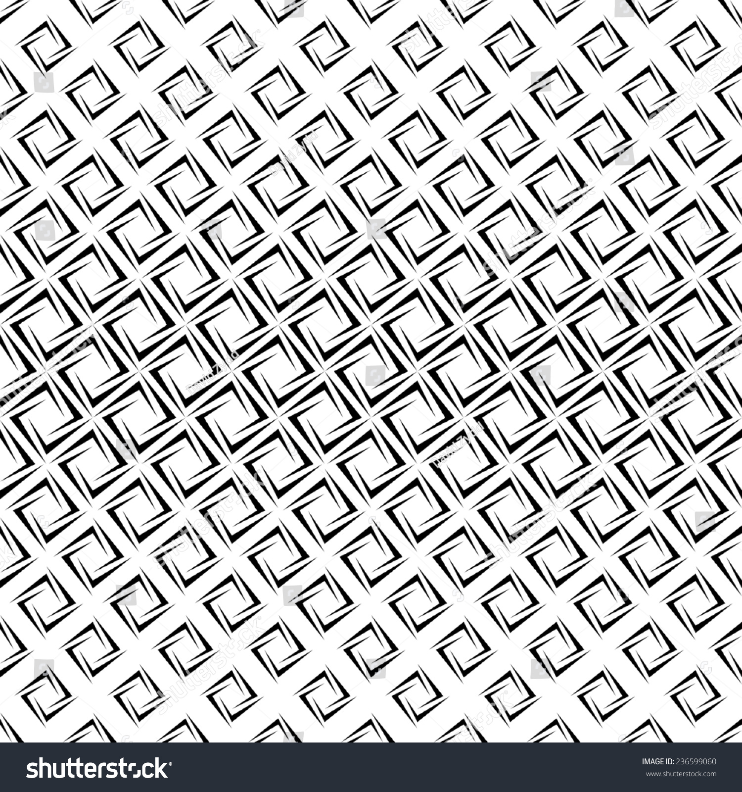 Monochrome Repeating Rectangular Spiral Pattern Stock Vector (Royalty ...