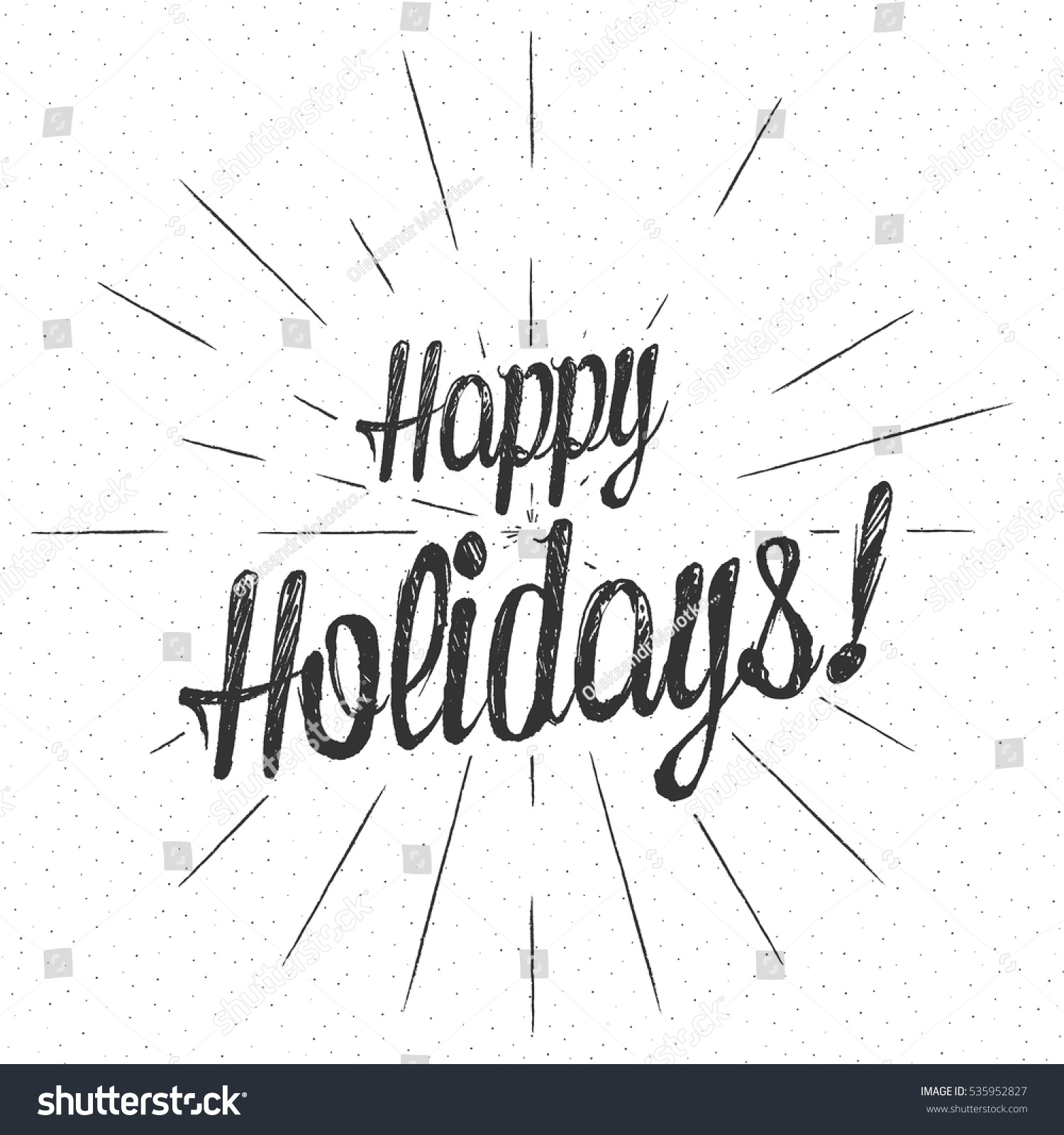 Monochrome Text Happy Holidays Greeting Card Stock Vector (Royalty Free ... Monochrome Text Happy Holidays Greeting Card Stock Vector (Royalty Free ...