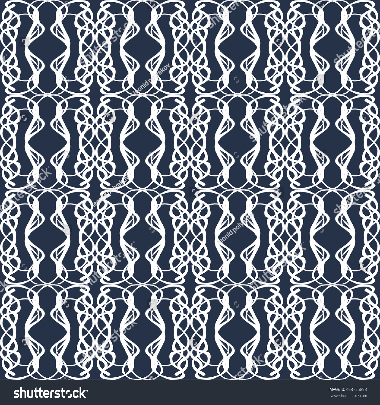 Monochrome Vintage Seamless Pattern Vector Illustration Stock Vector ...