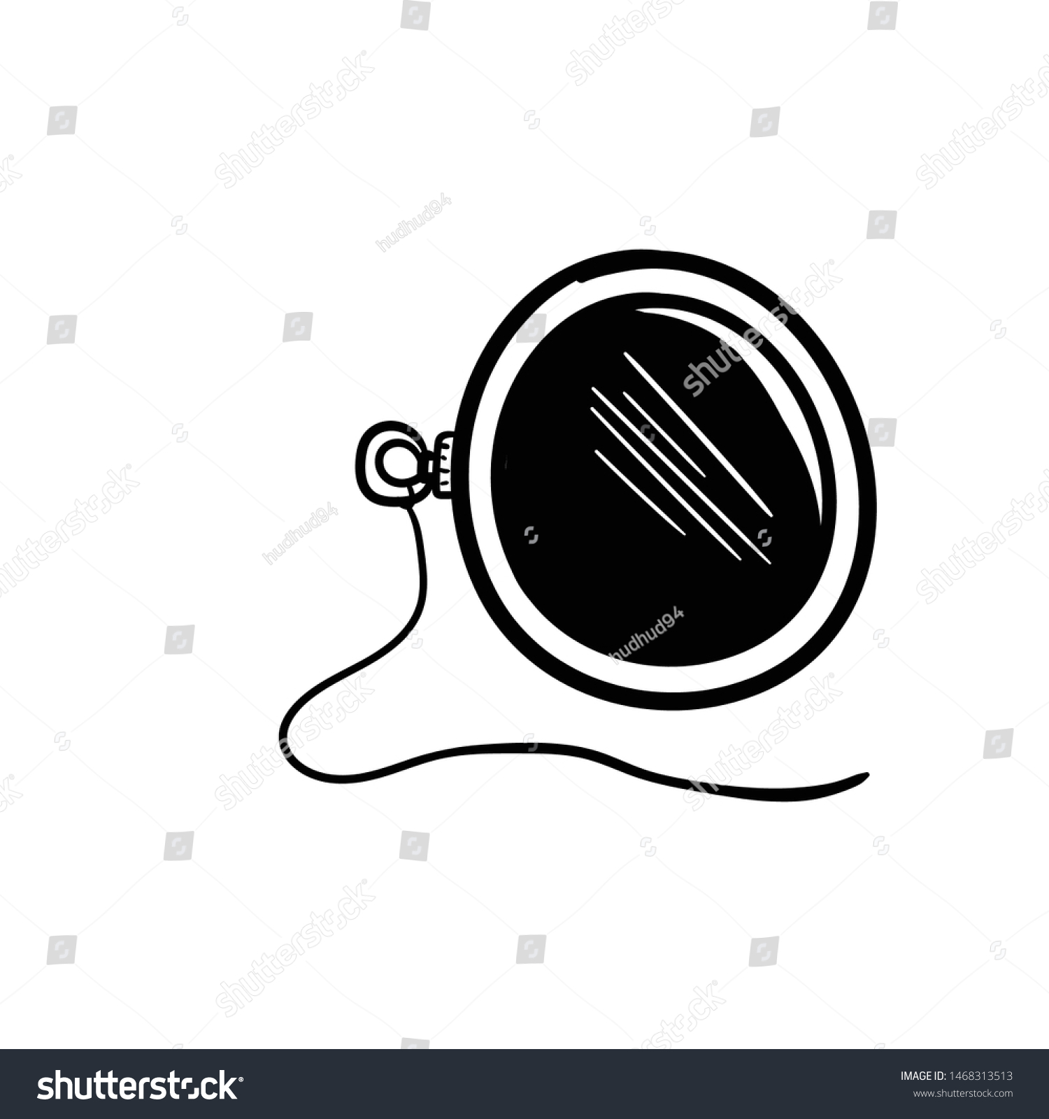 Monocle Glasses Doodle Hand Drawing Vector Stock Vector (Royalty Free ...