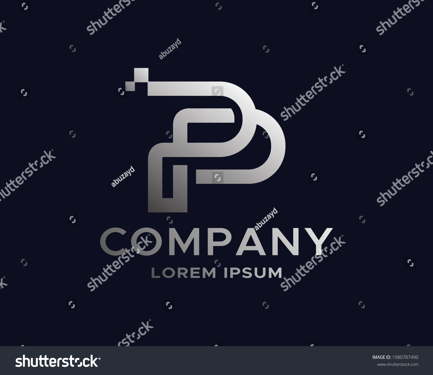 Monogram Initials P Logo Design Inspiration Stock Vector (Royalty Free ...