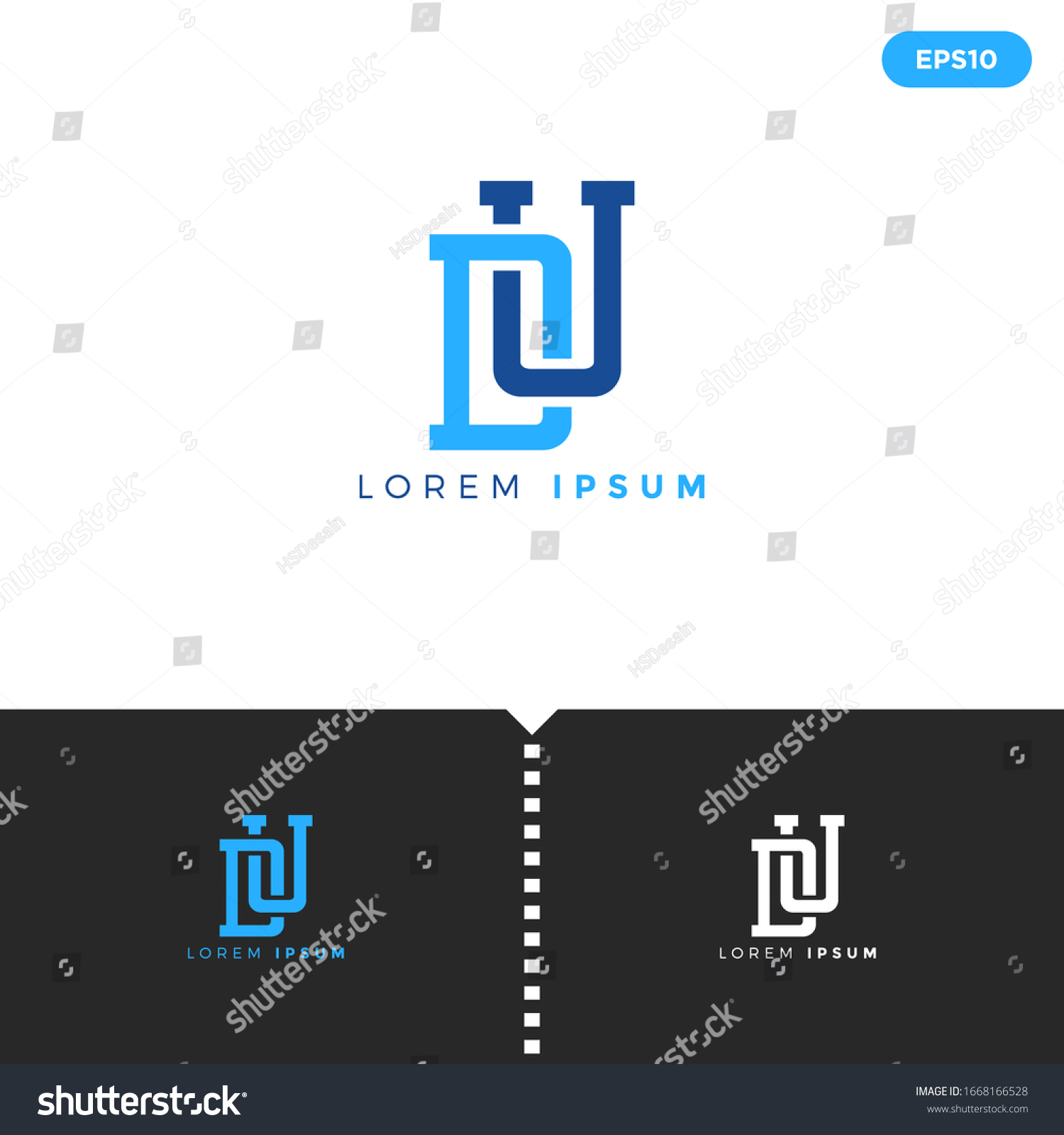 Monogram Blue Letter Du Logo Design Stock Vector (Royalty Free) 1668166528 Monogram Blue Letter Du Logo Design Stock Vector (Royalty Free) 1668166528