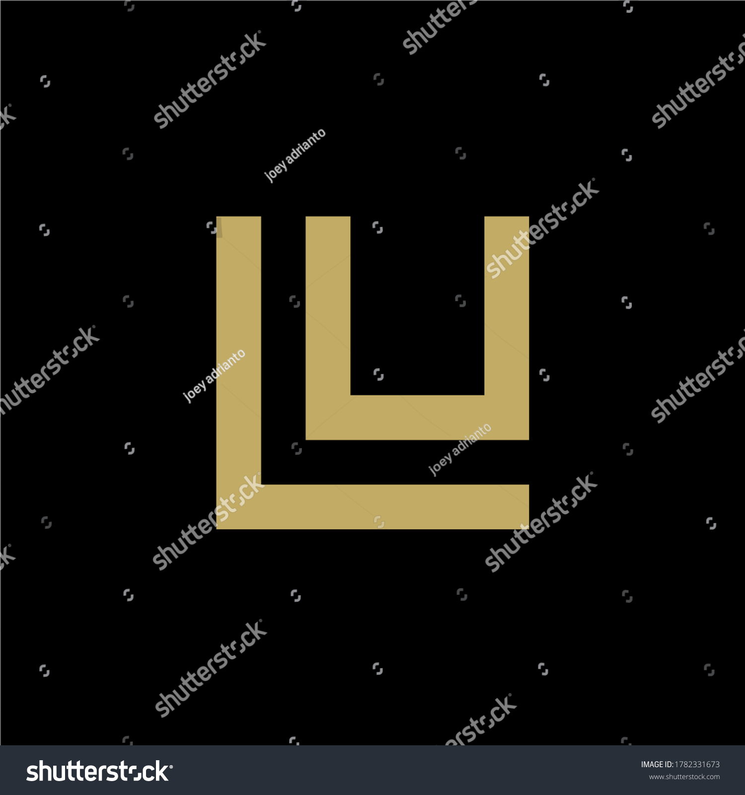Monogram Design Initial Lu Logo Concept Stock Vector (Royalty Free ...