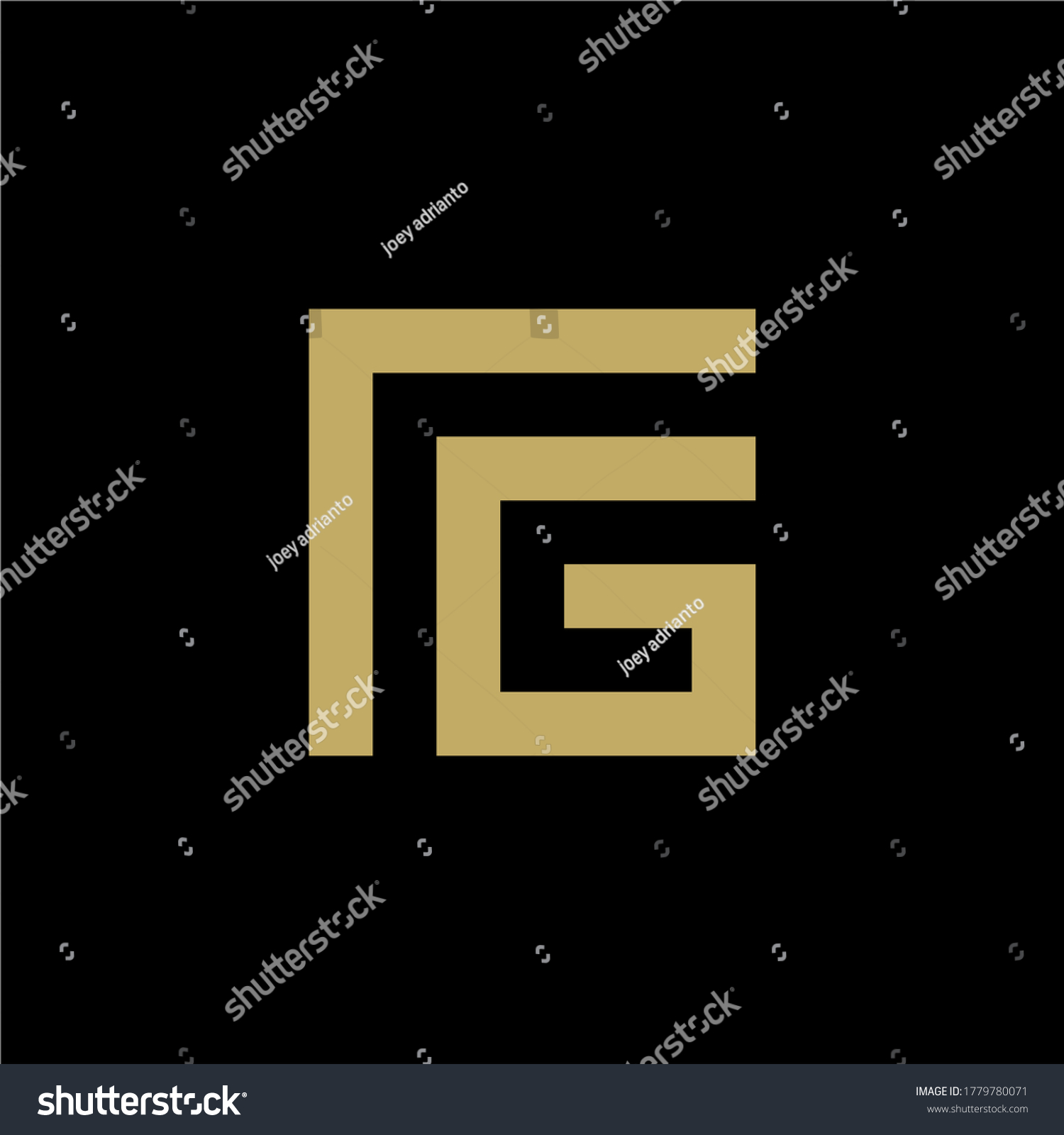 Monogram Design Initial Rg Logo Concept Stock Vector (Royalty Free ...