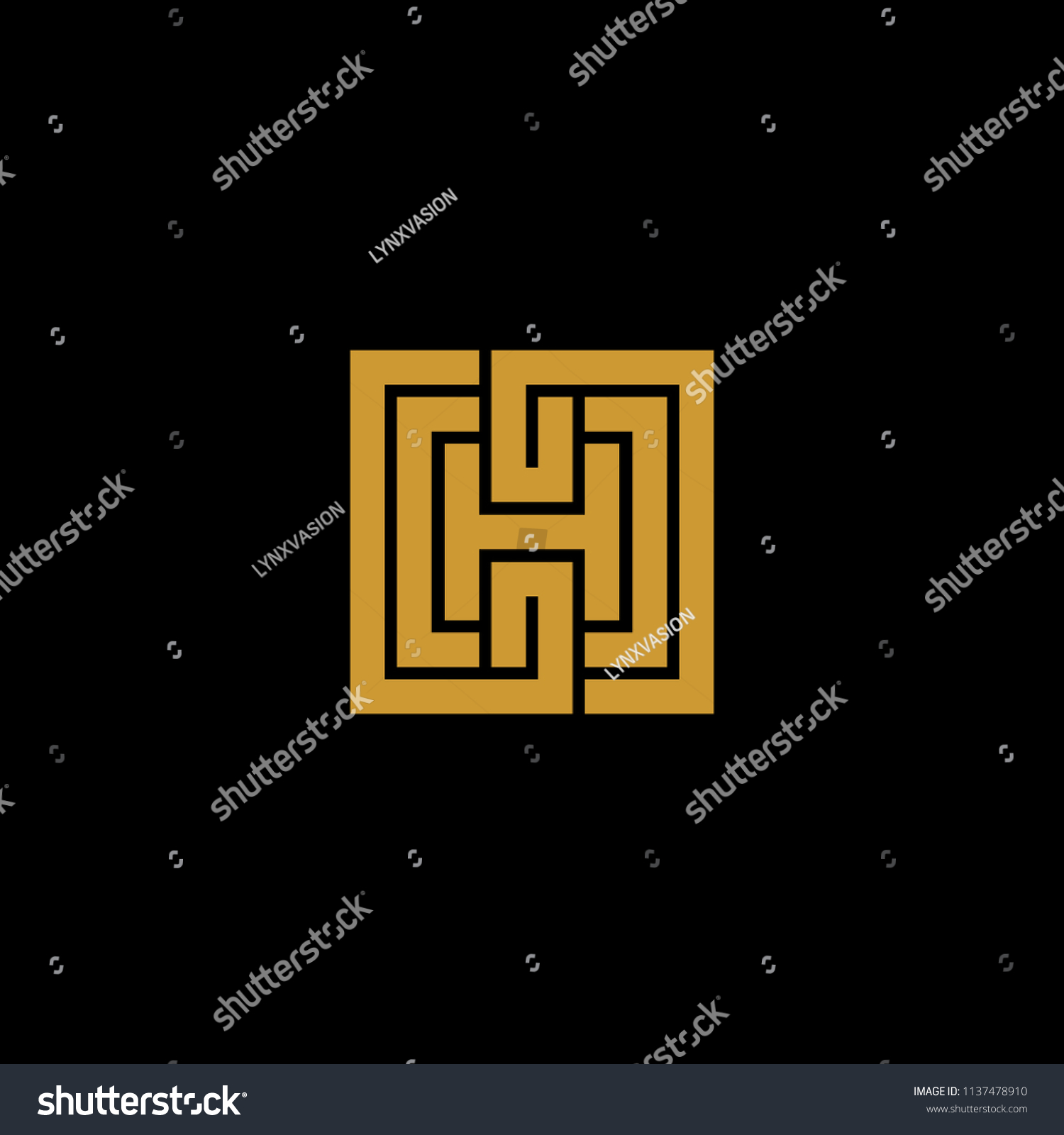 Monogram H Initial H Logo Design Stock Vector (Royalty Free) 1137478910 ...