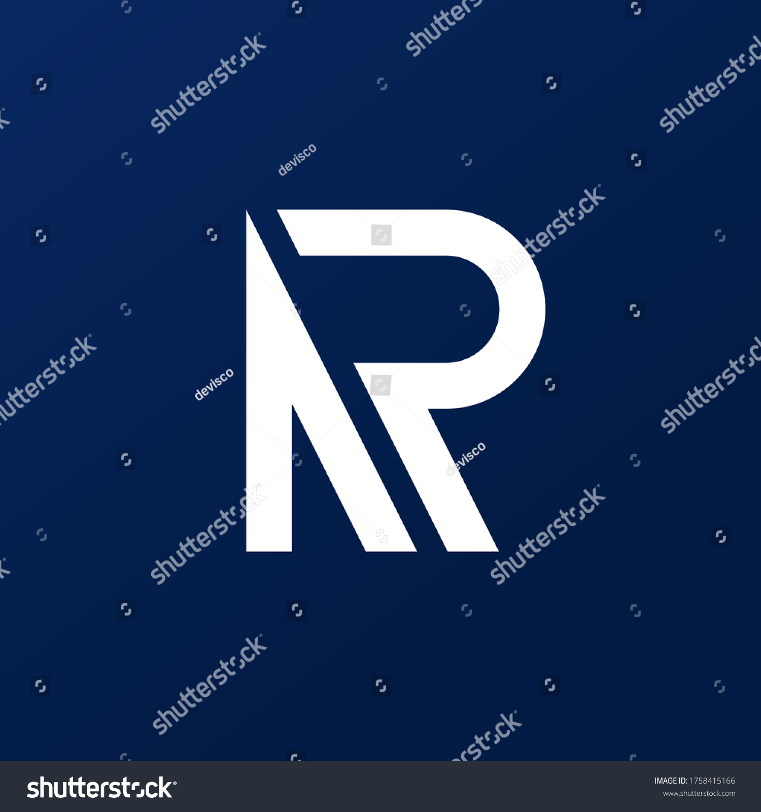 Monogram Initial Ar R Logo Design Stock Vector (Royalty Free ...