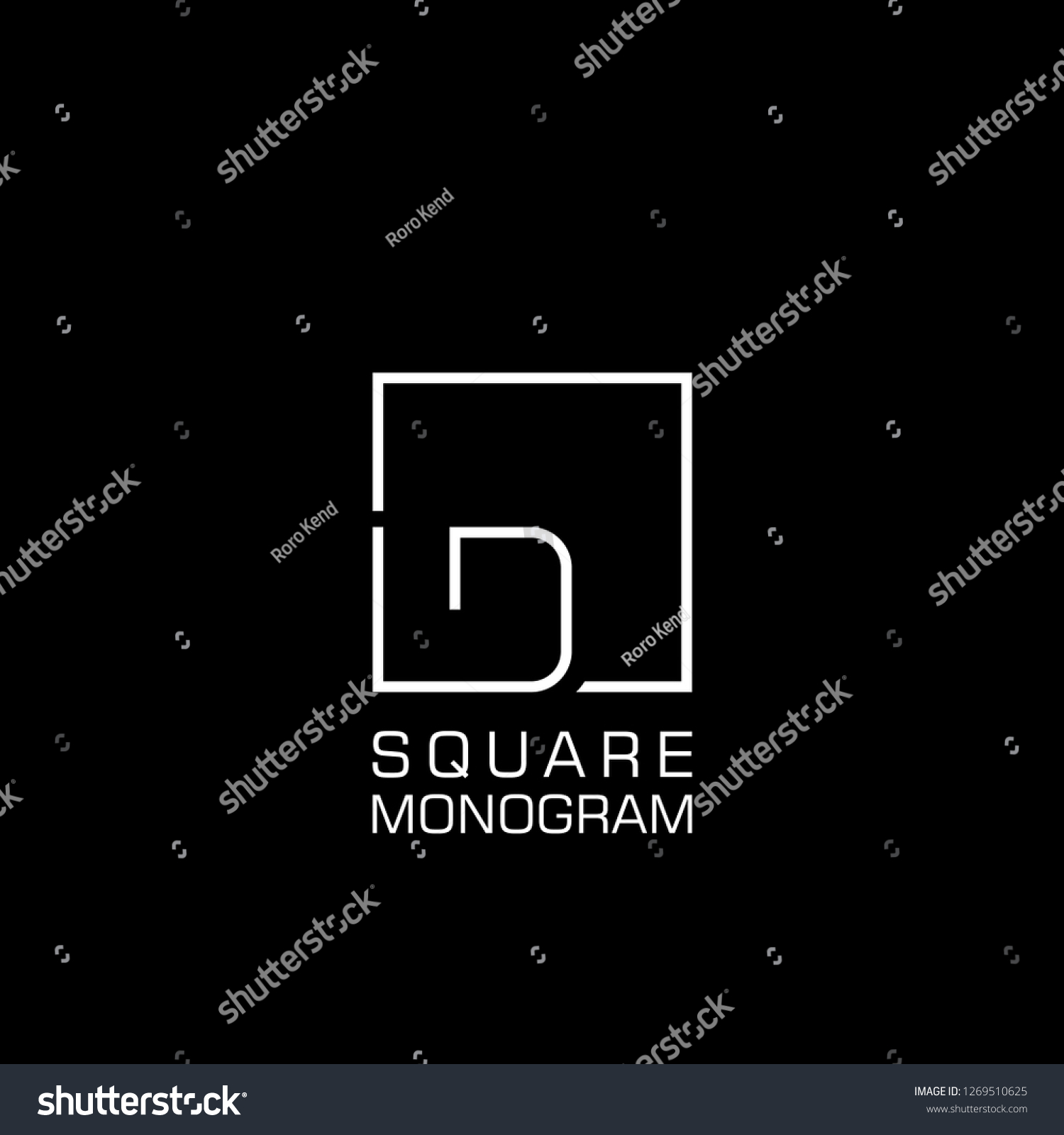 Monogram Initial Ld Logo Square Frame Stock Vector (Royalty Free ...