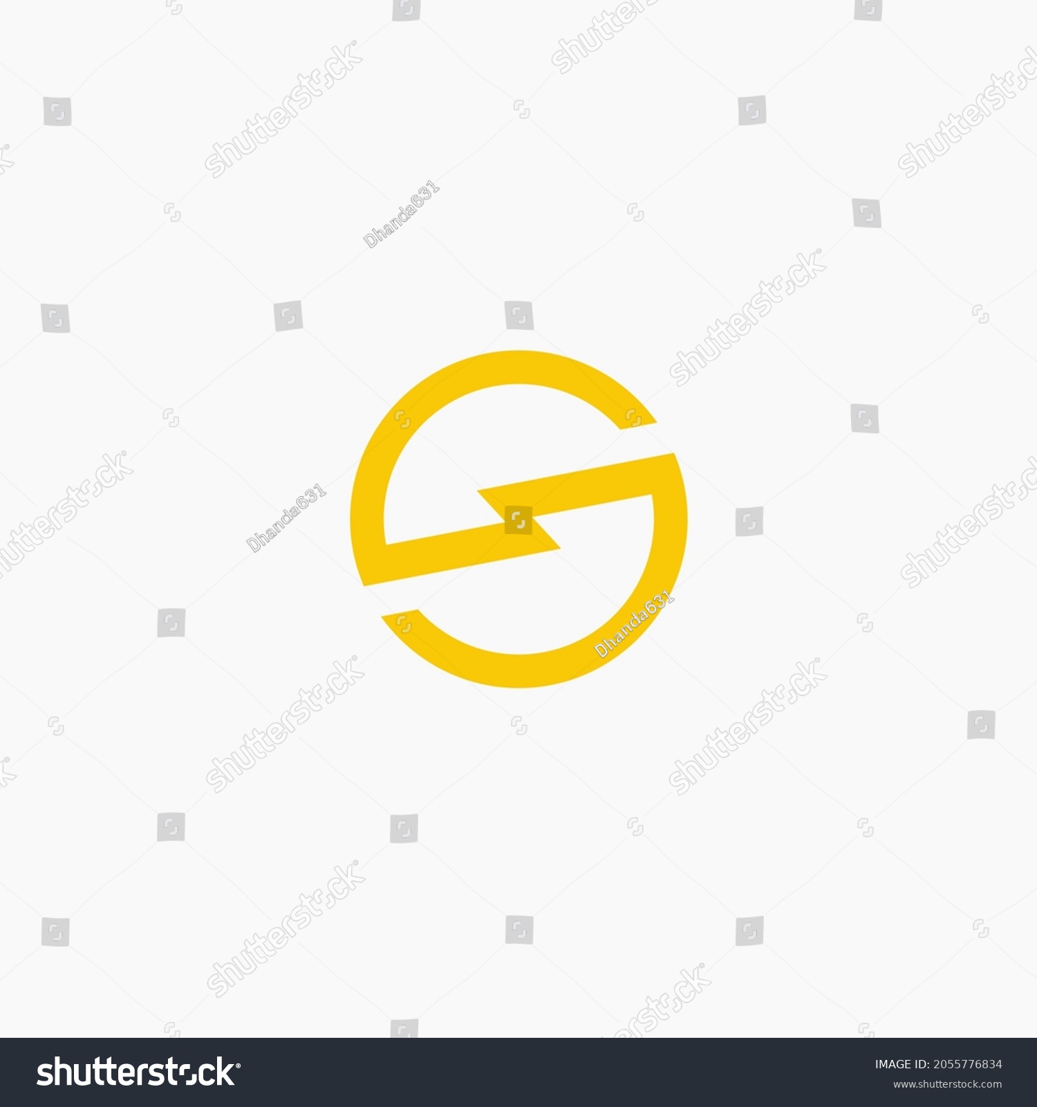 Monogram Initial Letter S Lightning Logo Stock Vector (Royalty Free ...