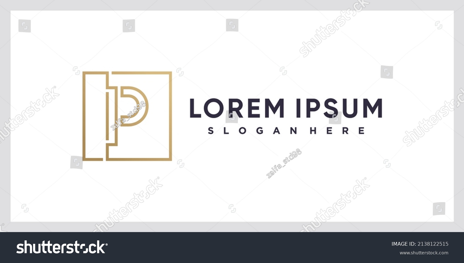 Monogram Initial P Logo Design Creative Stock Vector (Royalty Free ...
