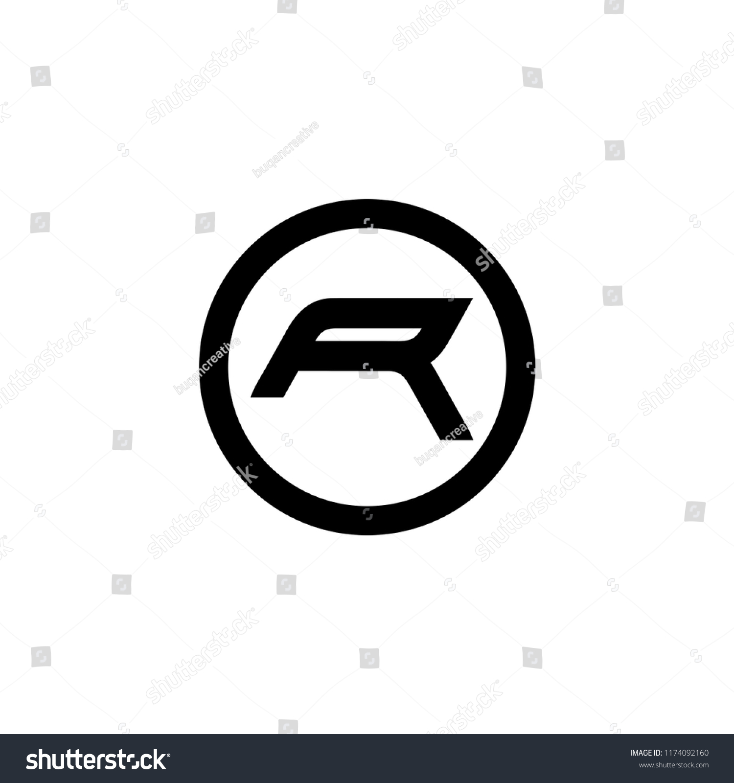 Monogram Initial R Logo Design Template Stock Vector (Royalty Free ...