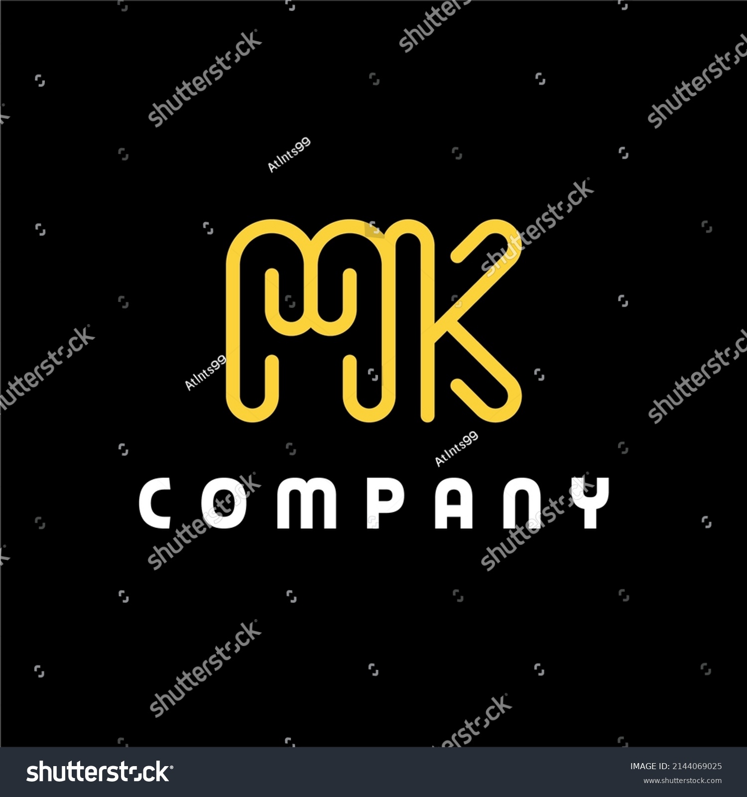 Monogram Initials Letter M K Mk Stock Vector (Royalty Free) 2144069025 ...