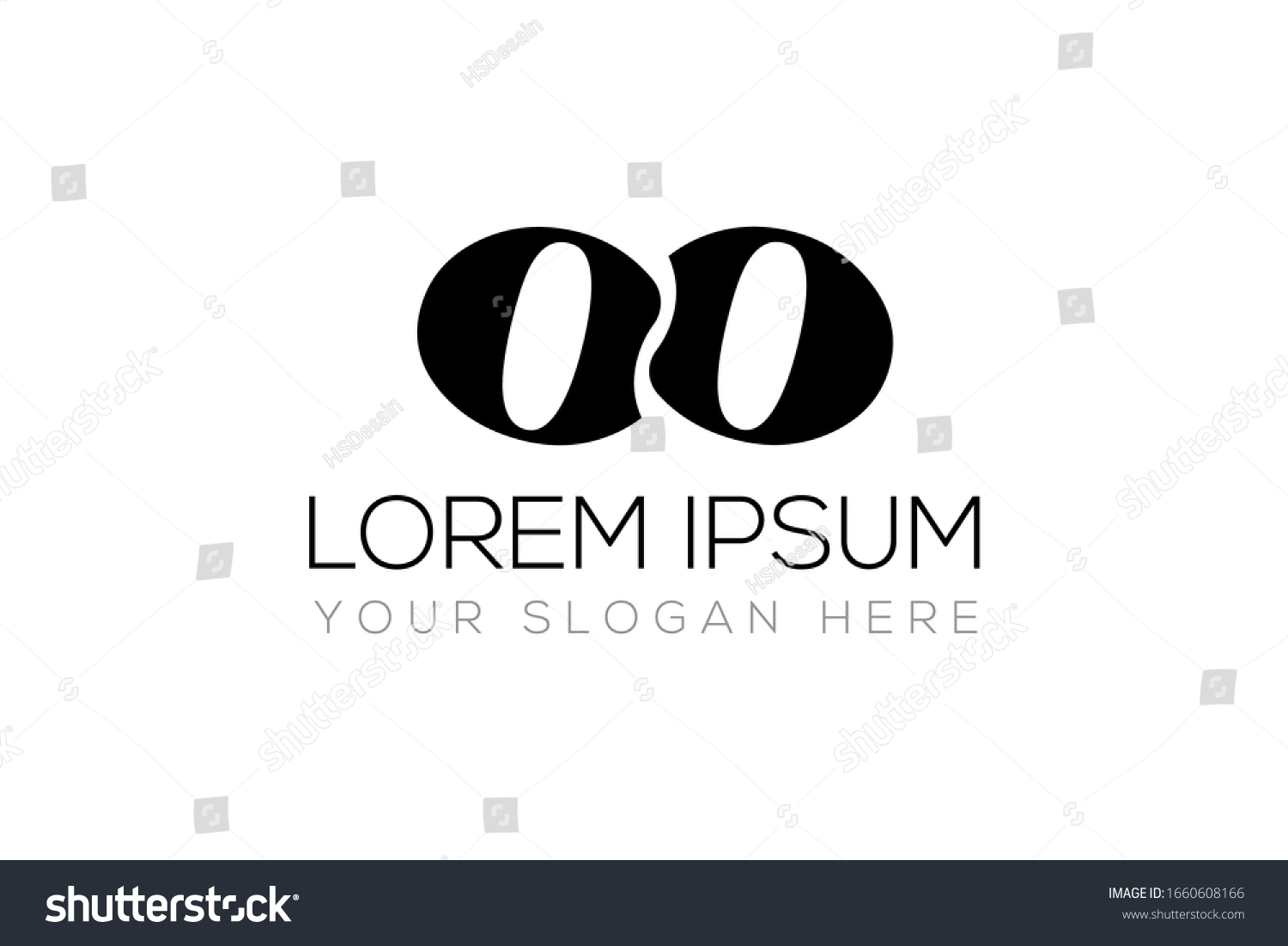 Monogram Initials Lowercase Letter O Oo Stock Vector (Royalty Free ...