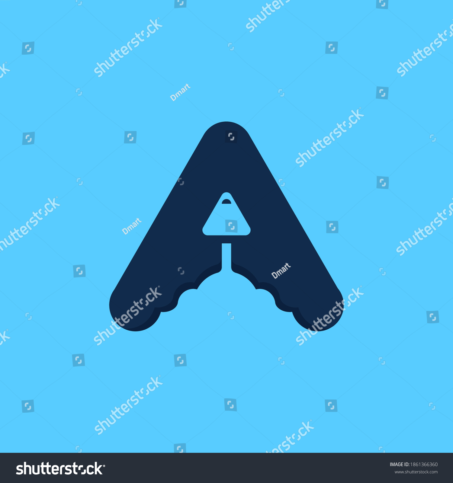 Monogram Letter Combine Apollo Stock Vector (Royalty Free) 1861366360 ...