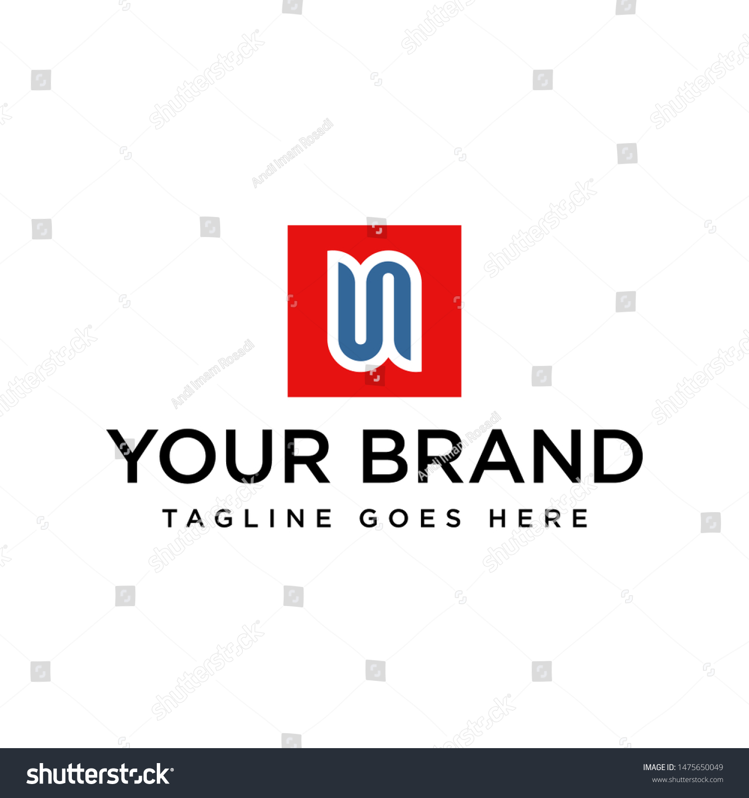 Monogram Letter Abjad Logo Template Stock Vector (Royalty Free) 1475650049