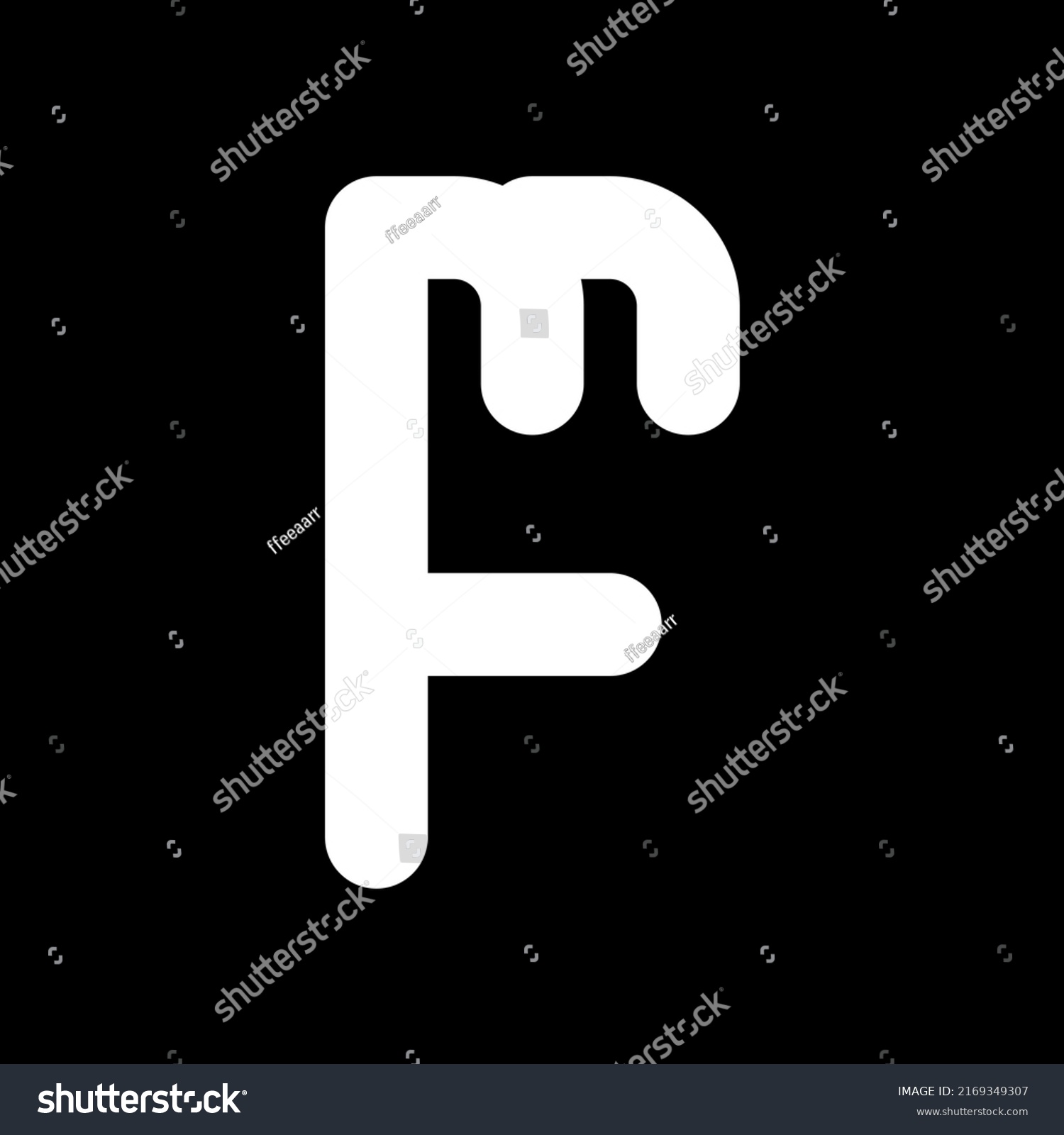 Monogram Letter Fm Logo Template Stock Vector (Royalty Free) 2169349307 ...