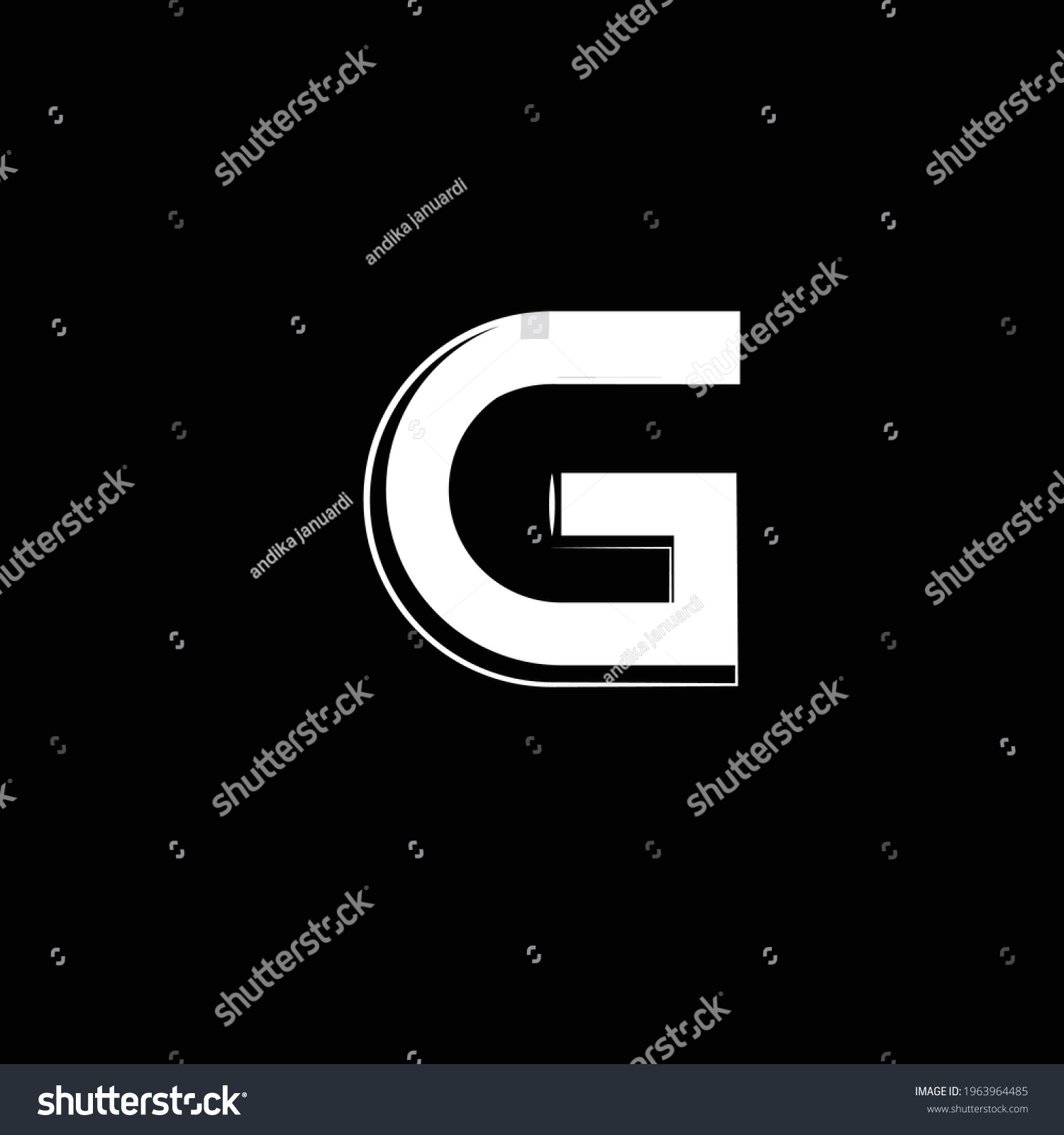 Monogram Letter G Logo Design Template Stock Vector (Royalty Free ...