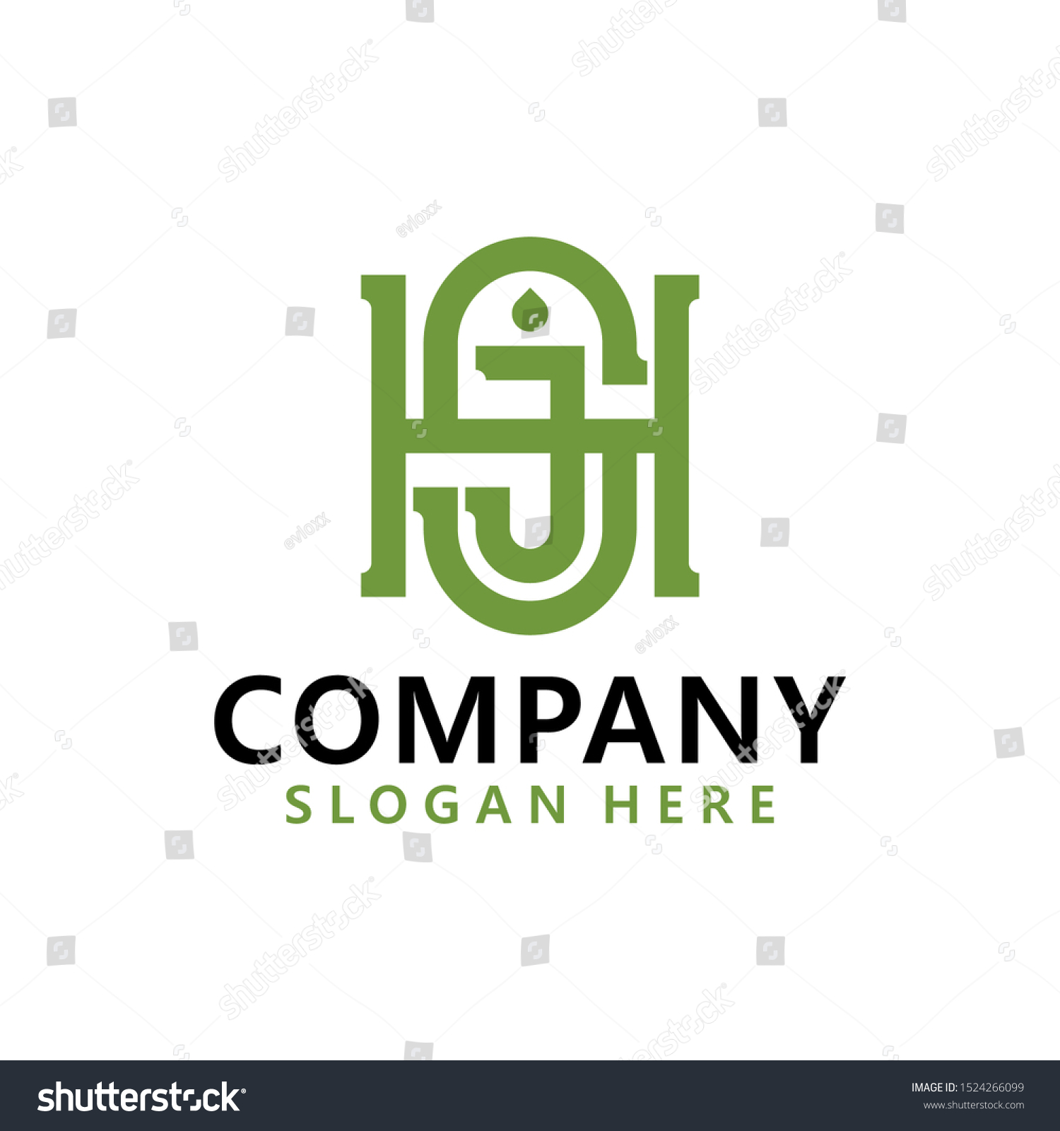 Monogram Letter Hsj Logo Template Stock Vector (Royalty Free ...