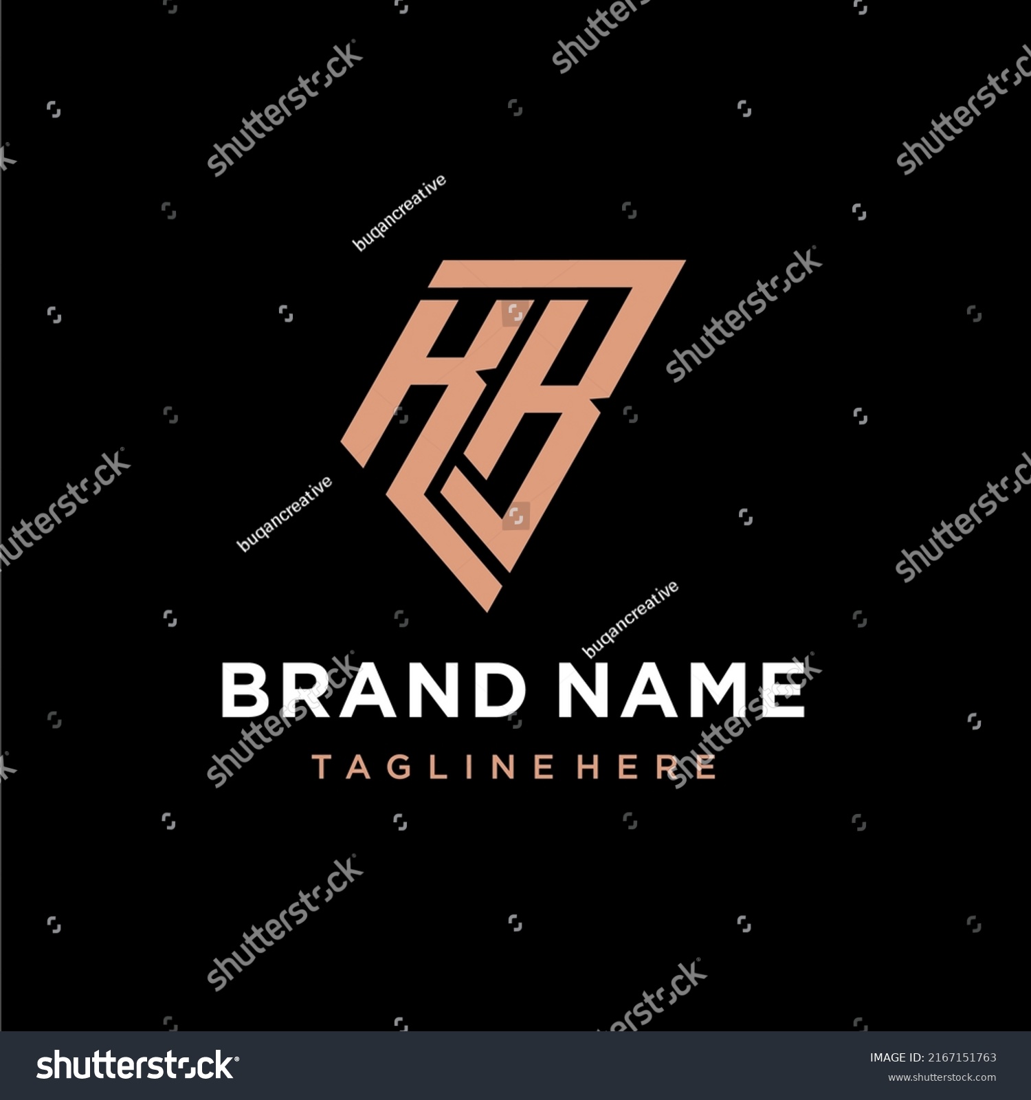 Monogram Letter Kb Logo Template Stock Vector (Royalty Free) 2167151763 ...