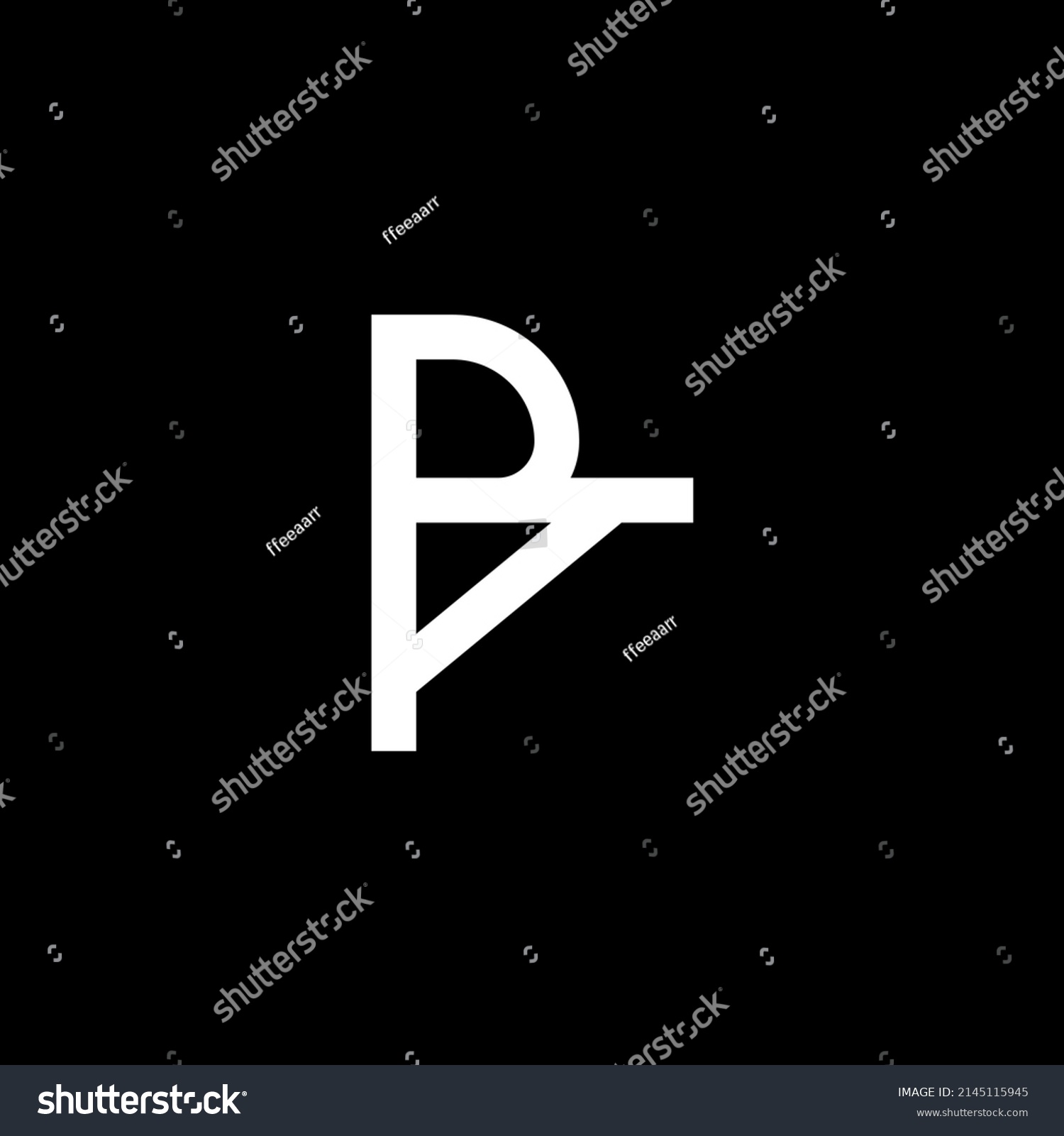 Monogram Letter P Unique Logo Design Stock Vector (Royalty Free ...