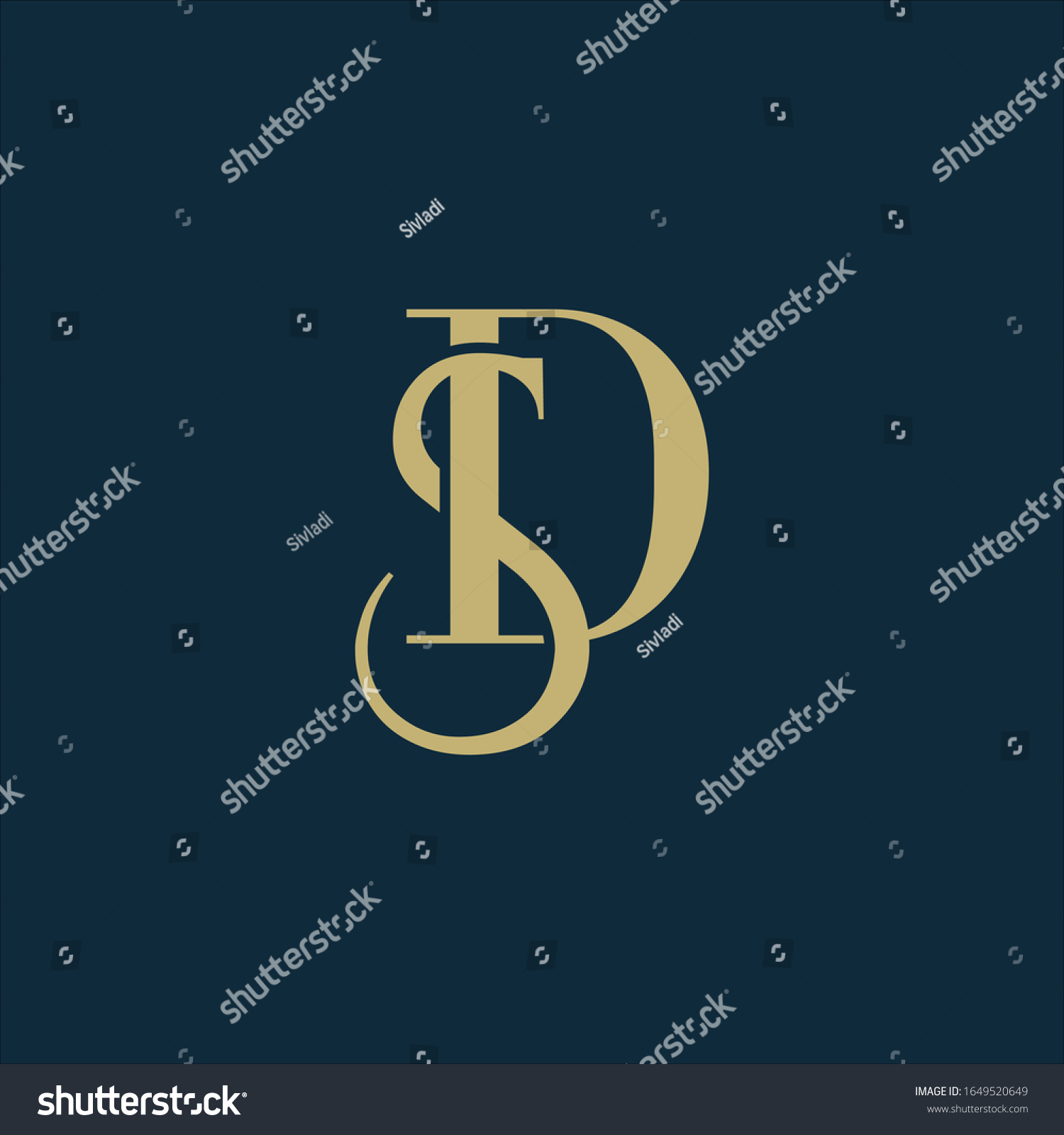Monogram Letters S D Logo Stock Vector (Royalty Free) 1649520649 ...