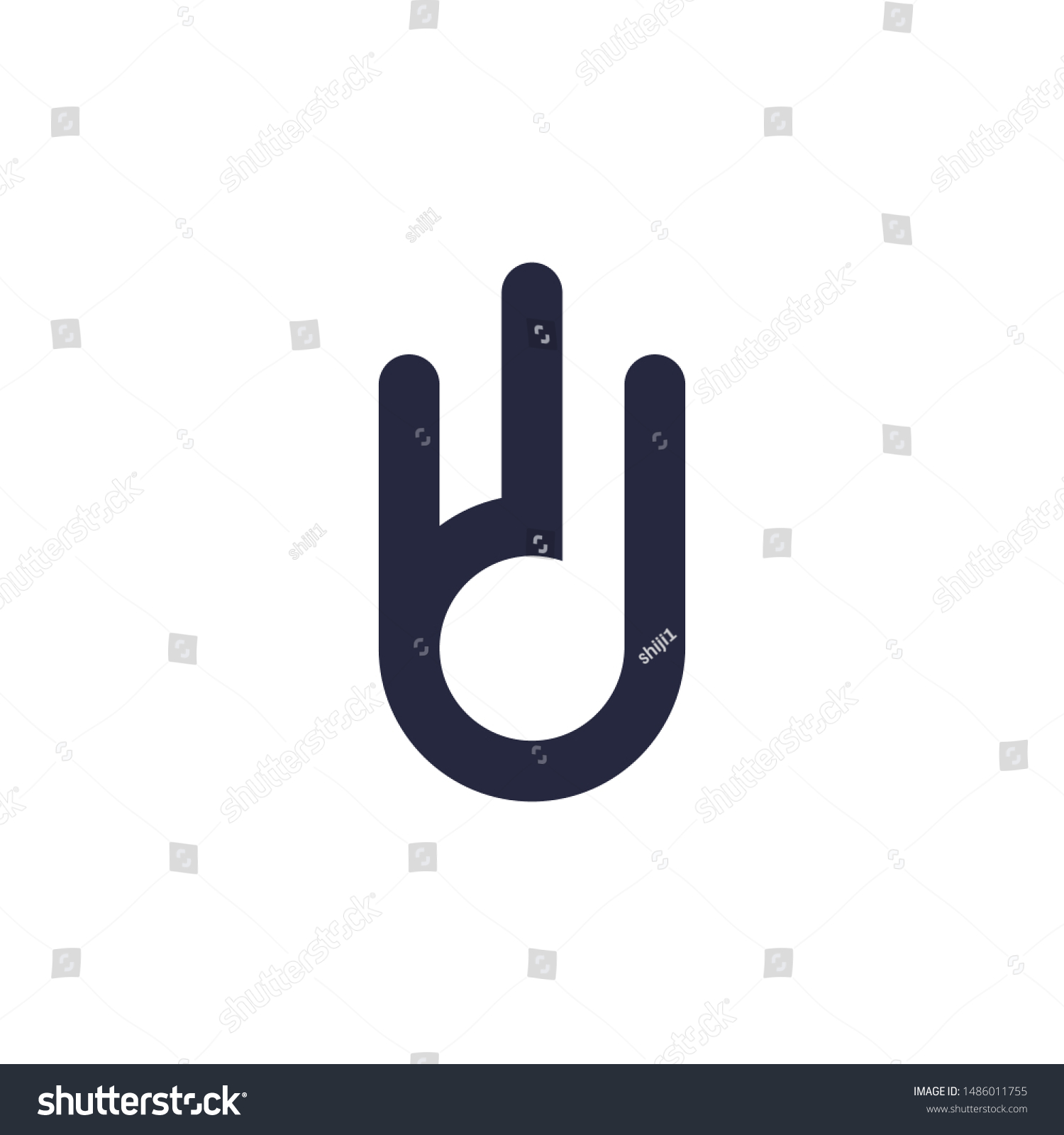 Monogram Logo Design Minimalsimple Style Stock Vector (Royalty Free ...