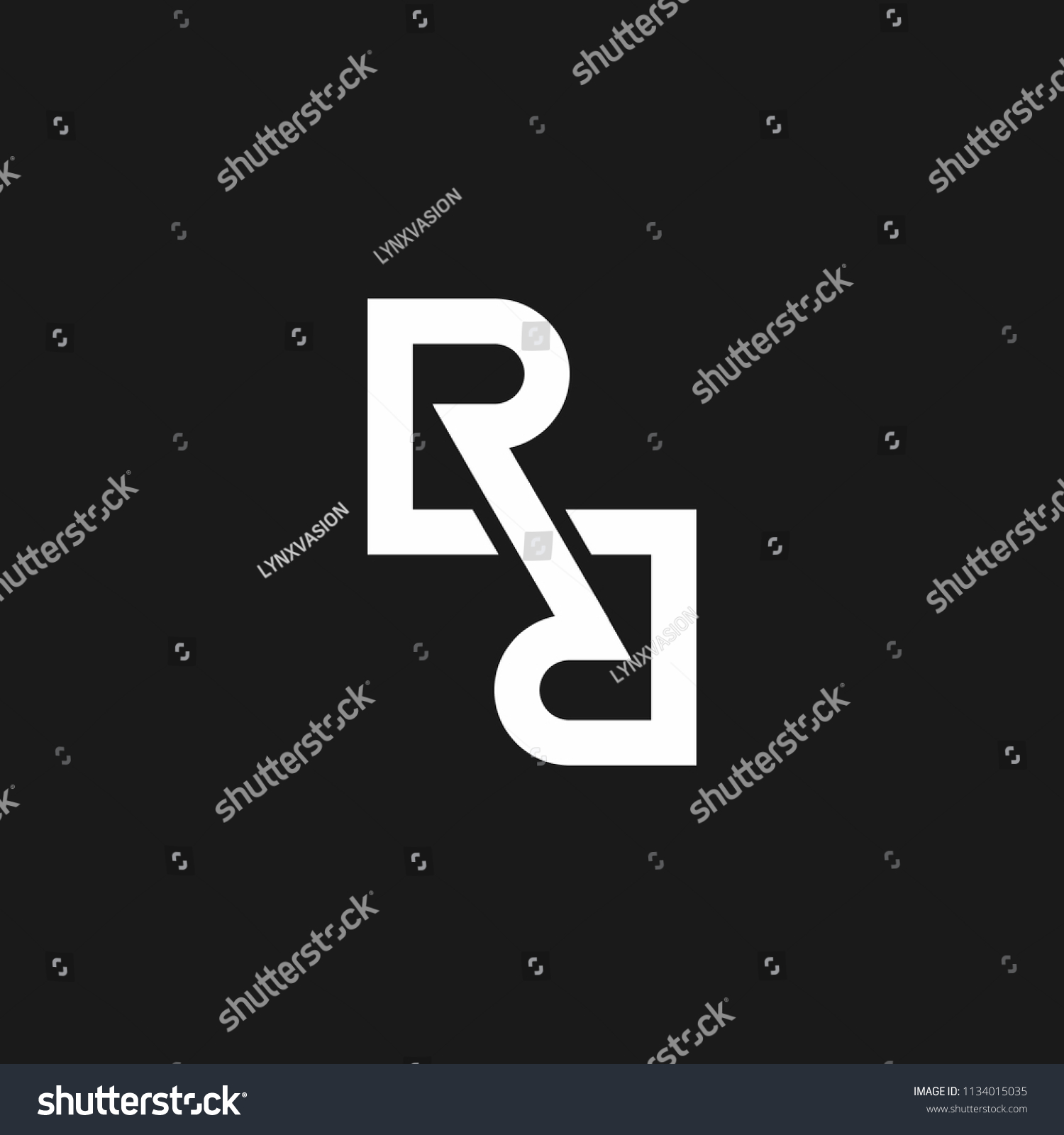 Monogram Rr Initial Rr Logo Design Stock Vector (Royalty Free) 1134015035