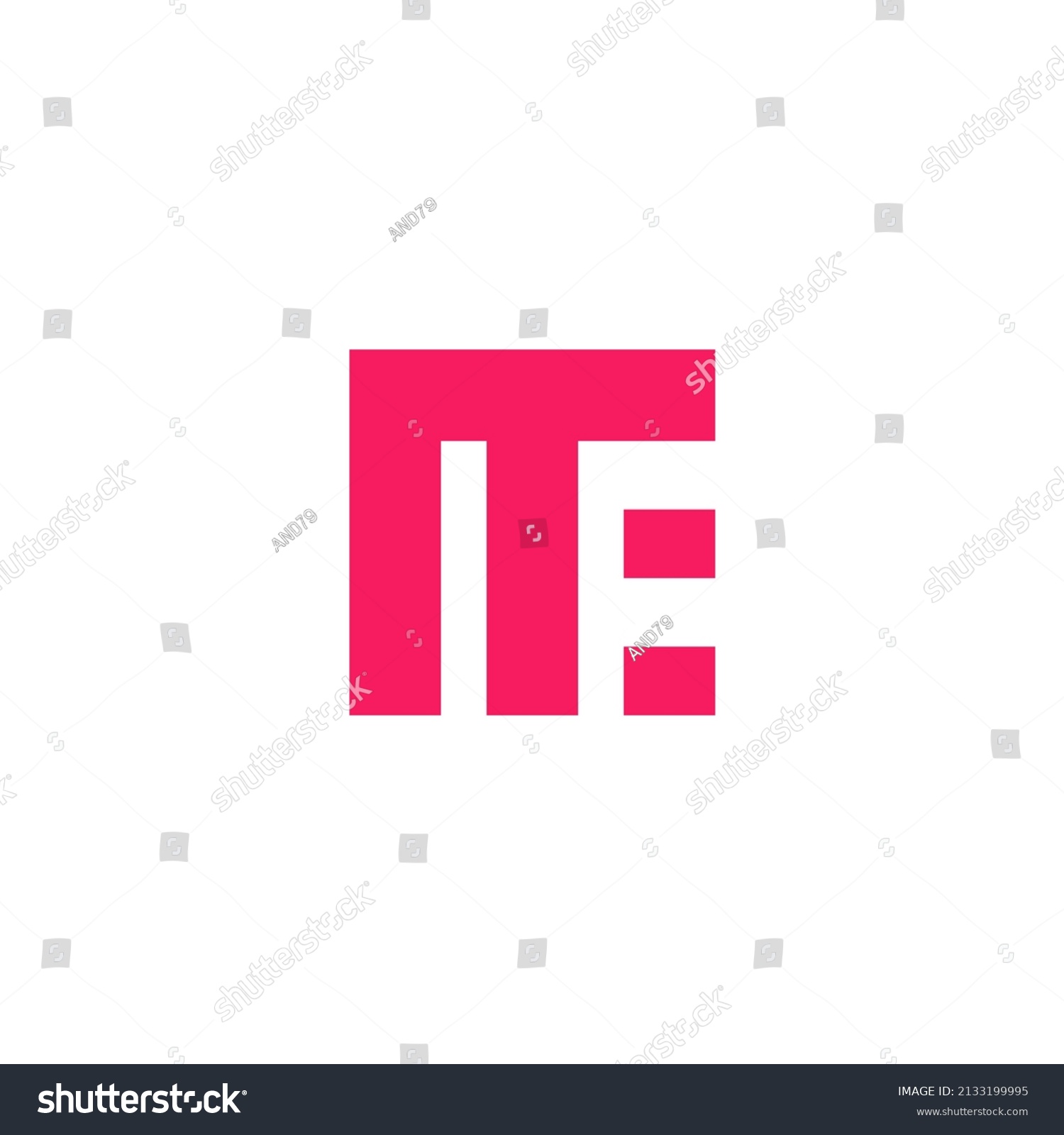 Monogram Template Letter M E Stock Vector (Royalty Free) 2133199995 ...