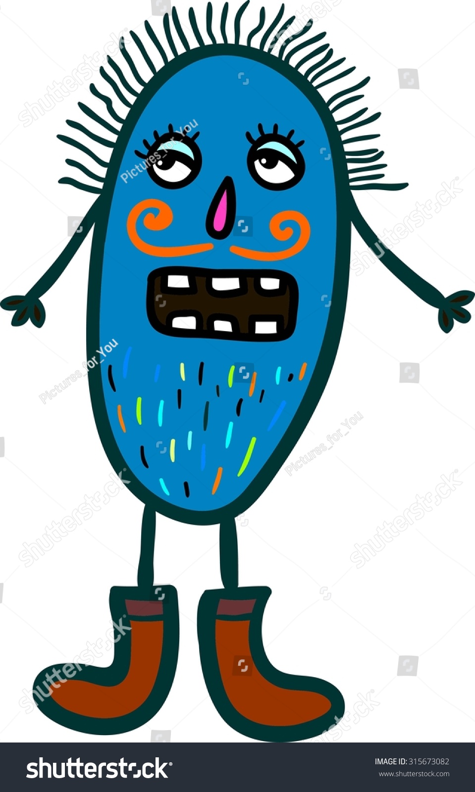 Monster Bacillus Vector Illustration Stock Vector (Royalty Free ...