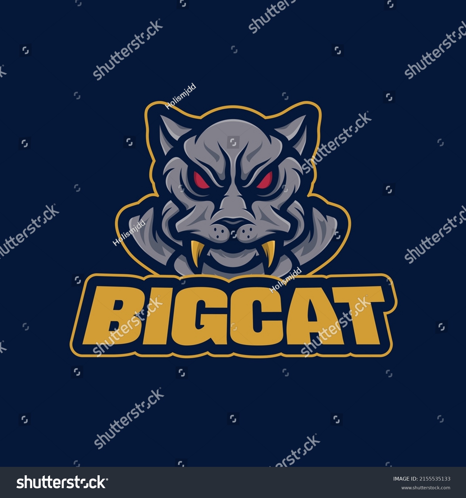Monster Big Cat Illustrations Logo Stock Vector (Royalty Free ...